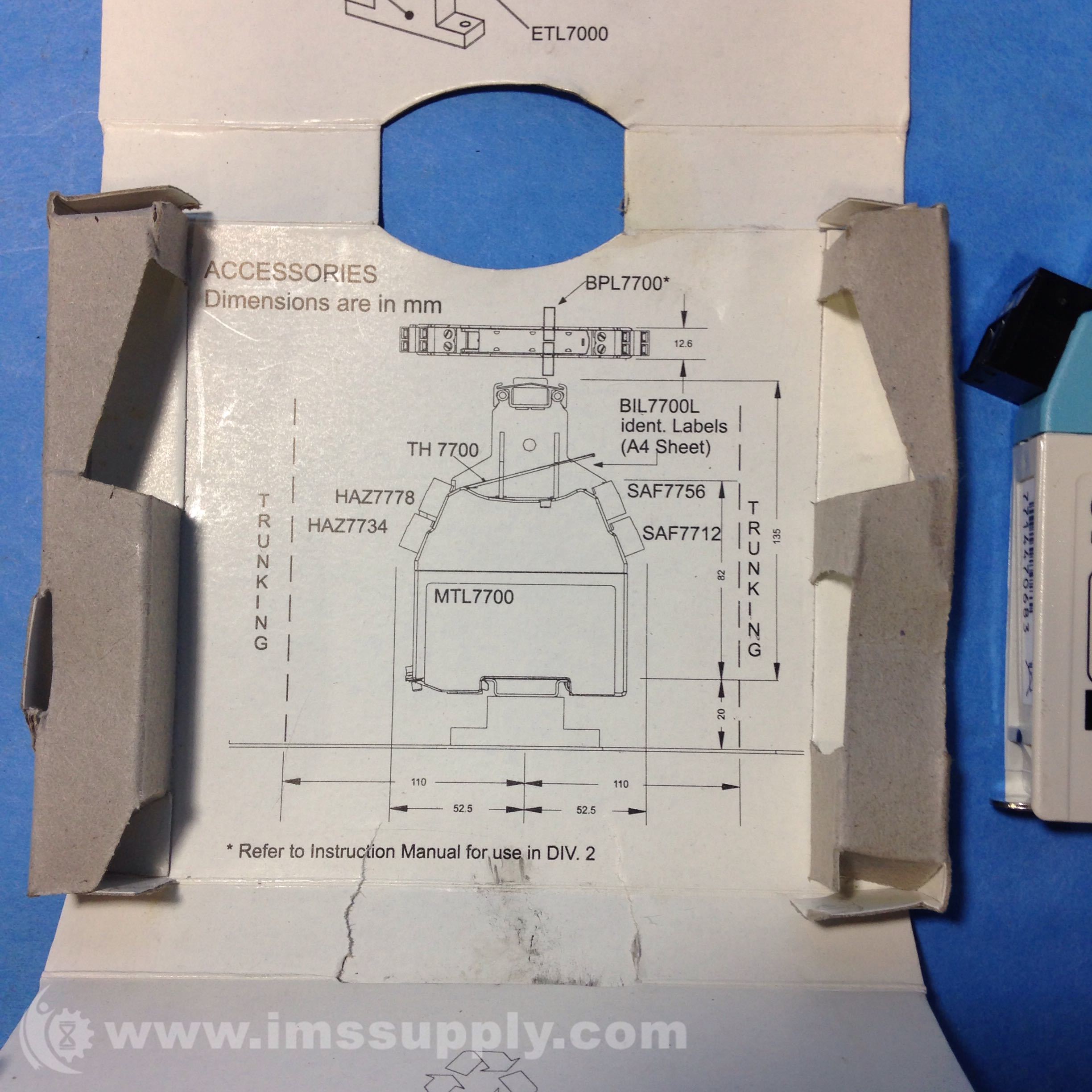 MTL Instruments Inc MTL7761Pac Shunt Diode Safety Barrier Relay - IMS ...