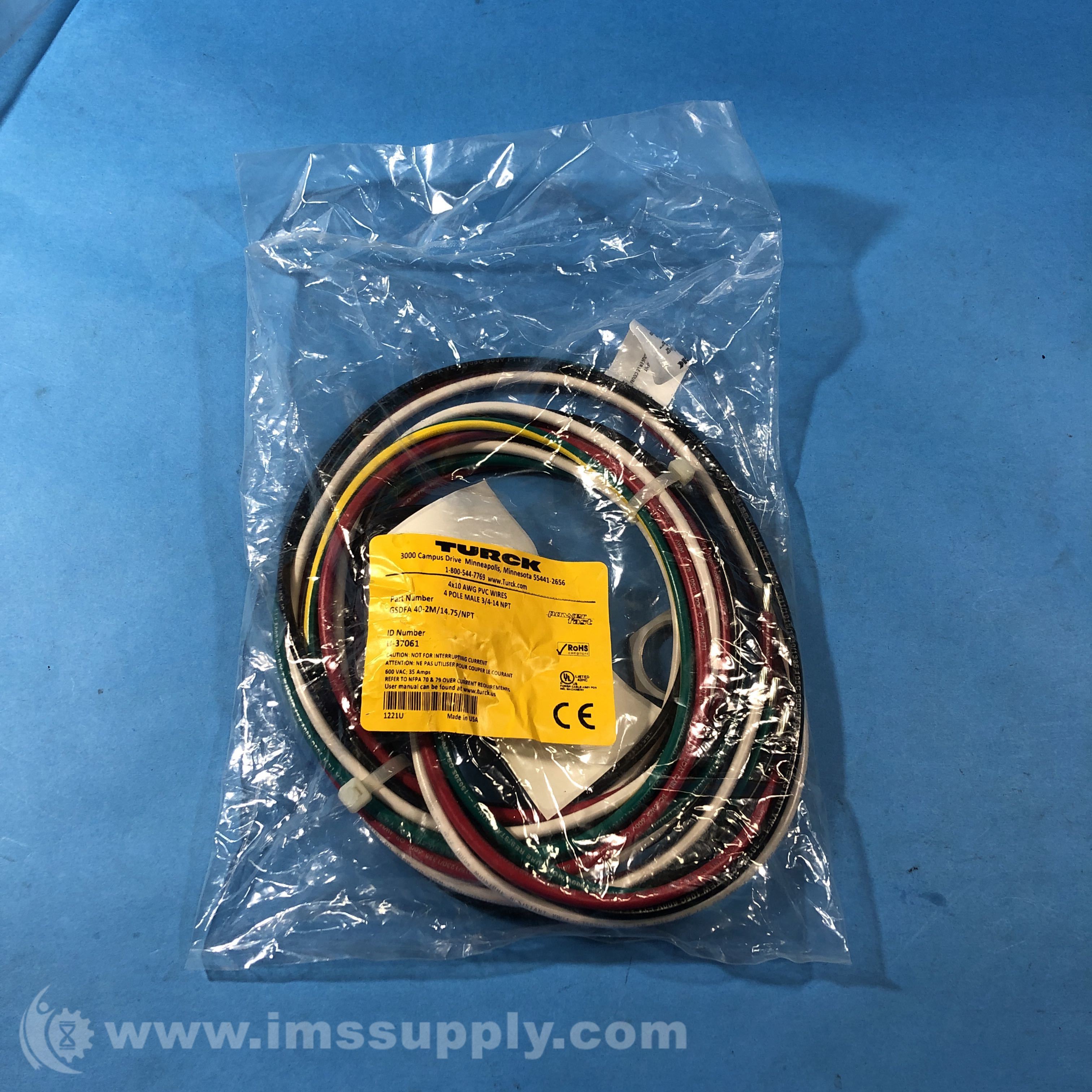 Turck GSDFA 40-2M/14.75/NPT Power Receptacle, Front Mount - IMS Supply