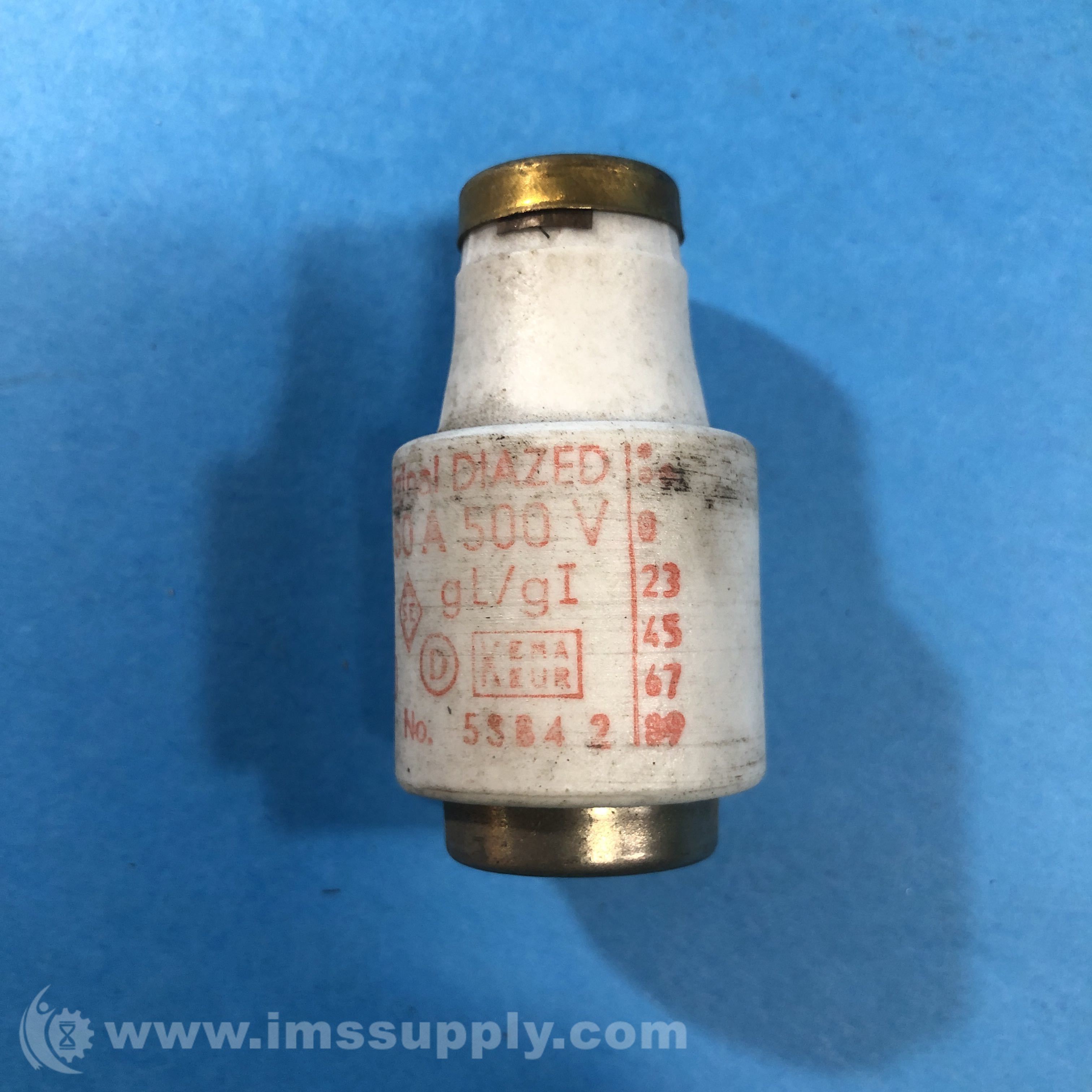 Kema Keur 53642 Ceramic Bottle Fuse, Original Diazed - IMS Supply