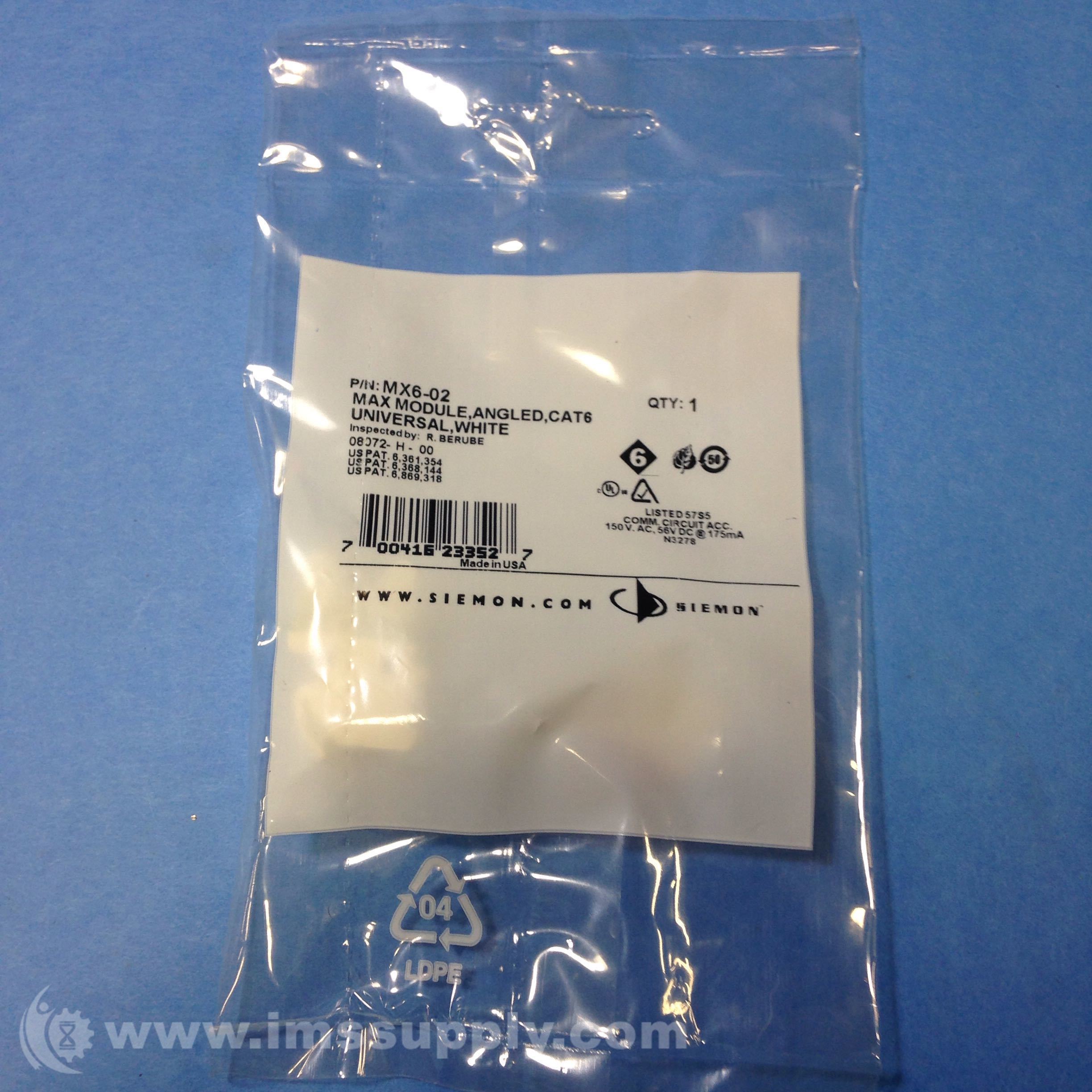 Siemon MX6-02 Angled UTP Module - IMS Supply