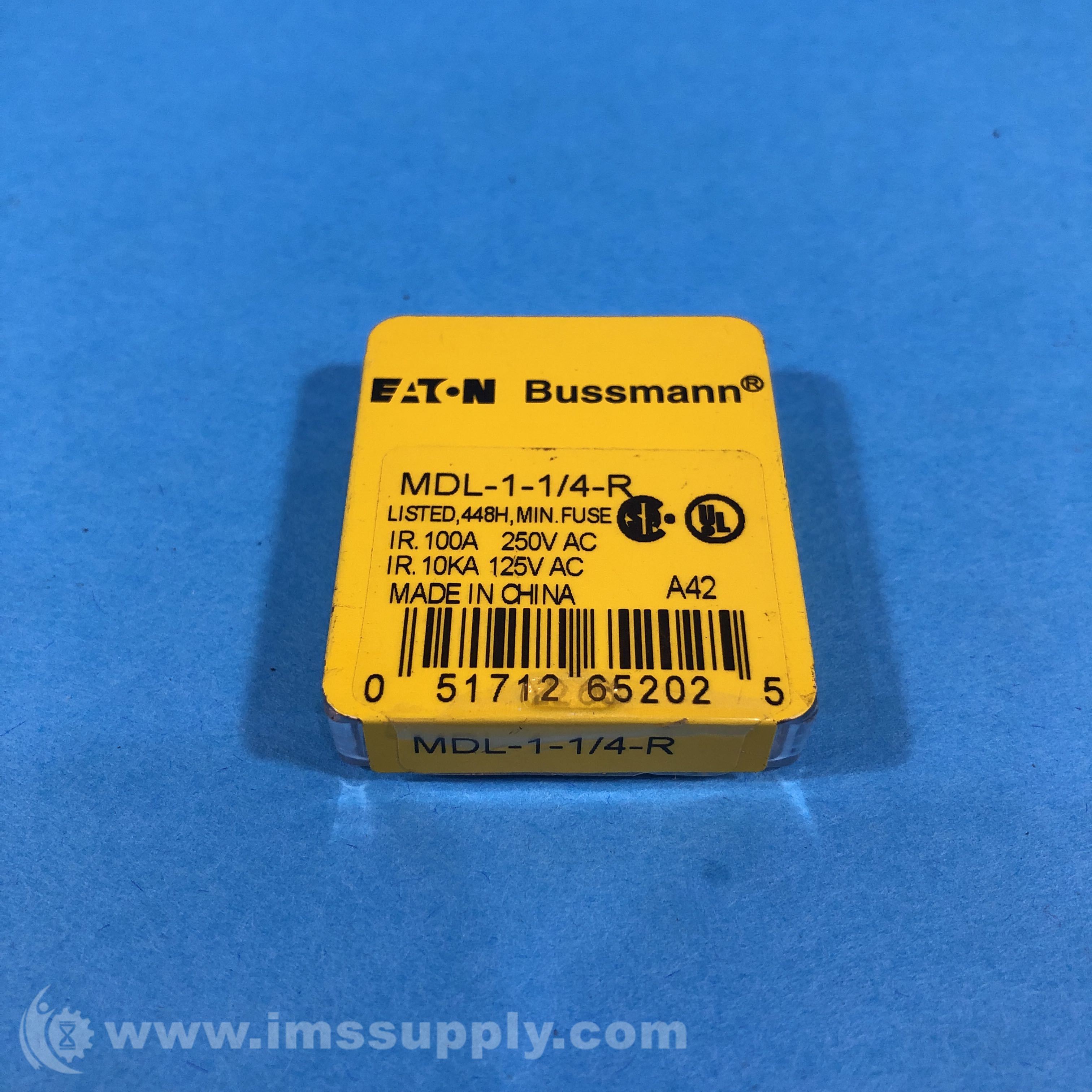 Bussmann MDL-1-1/4-R Fuse Case of 3 - IMS Supply