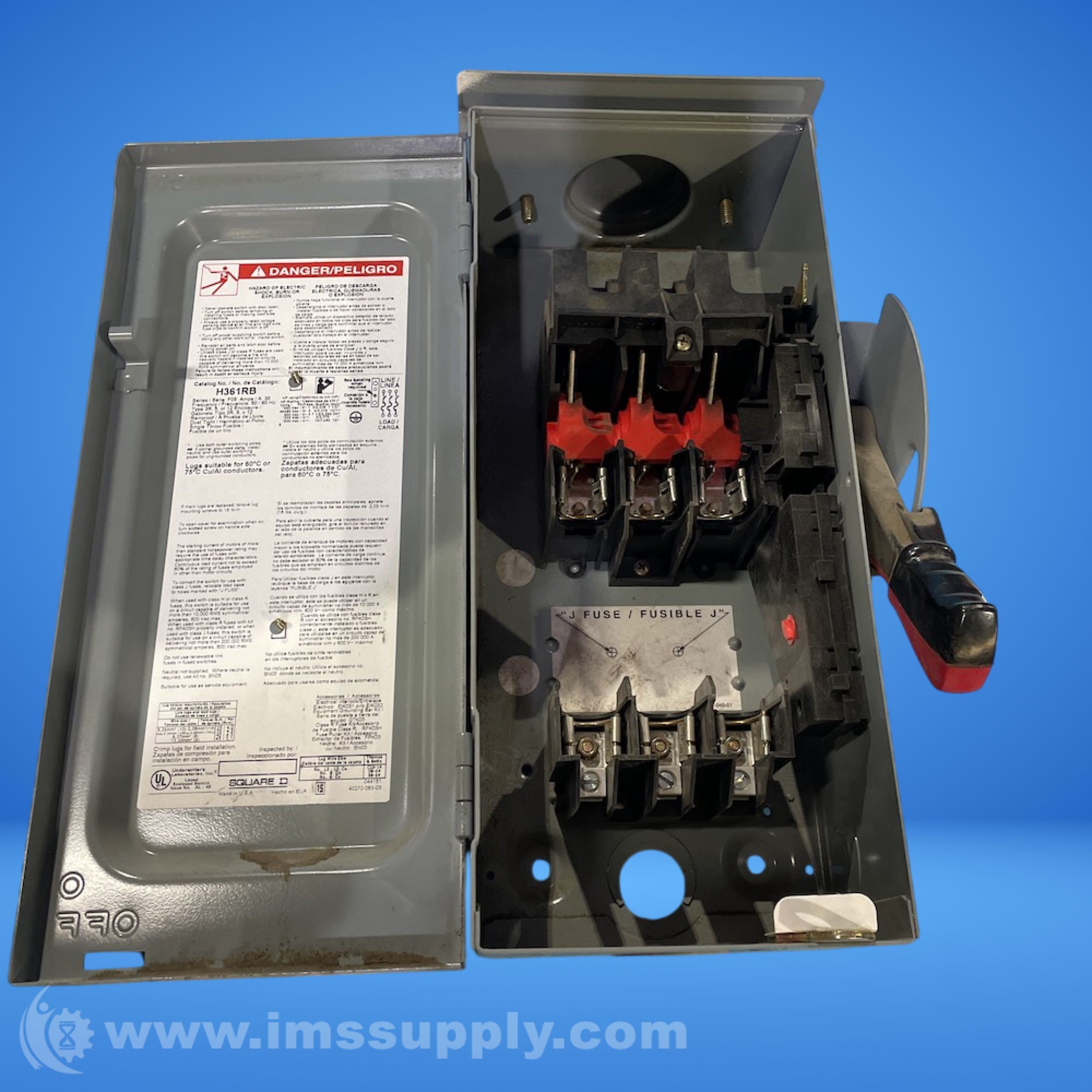 Square D H361RB 30A Fusible Safety Switch - IMS Supply