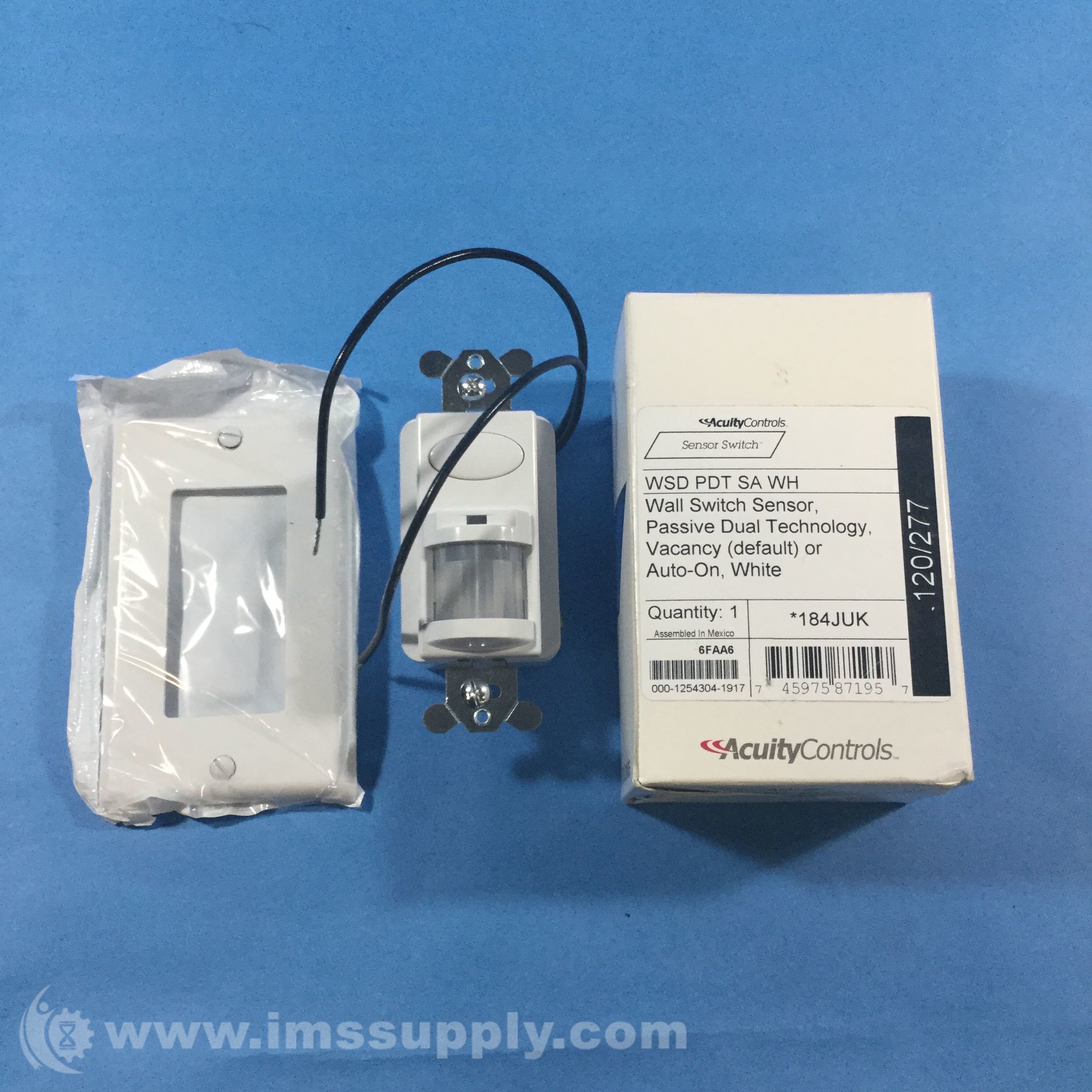 Acuity Controls WSD PDT SA WH Vacancy Sensor, 2025sq ft, White - IMS Supply