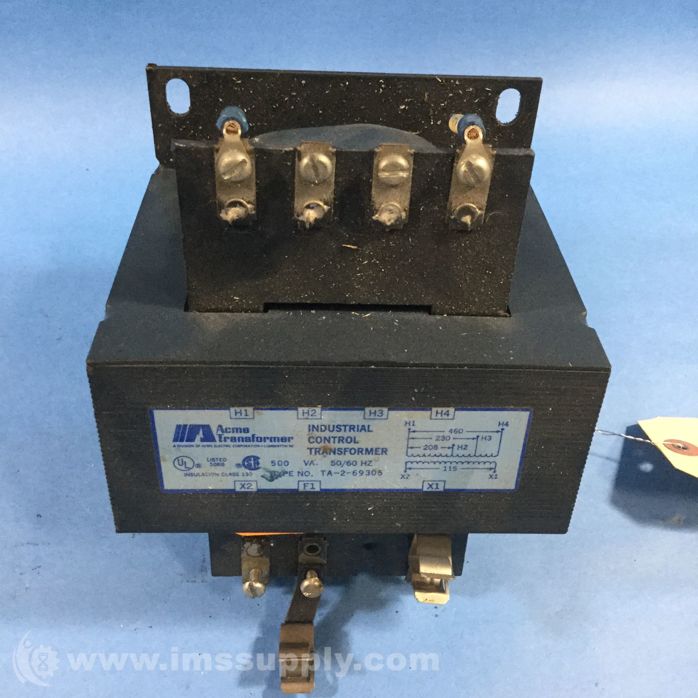 Acme Electric TA-2-69305 500VA 1PH 460Prim 115Sec Transformer - IMS Supply