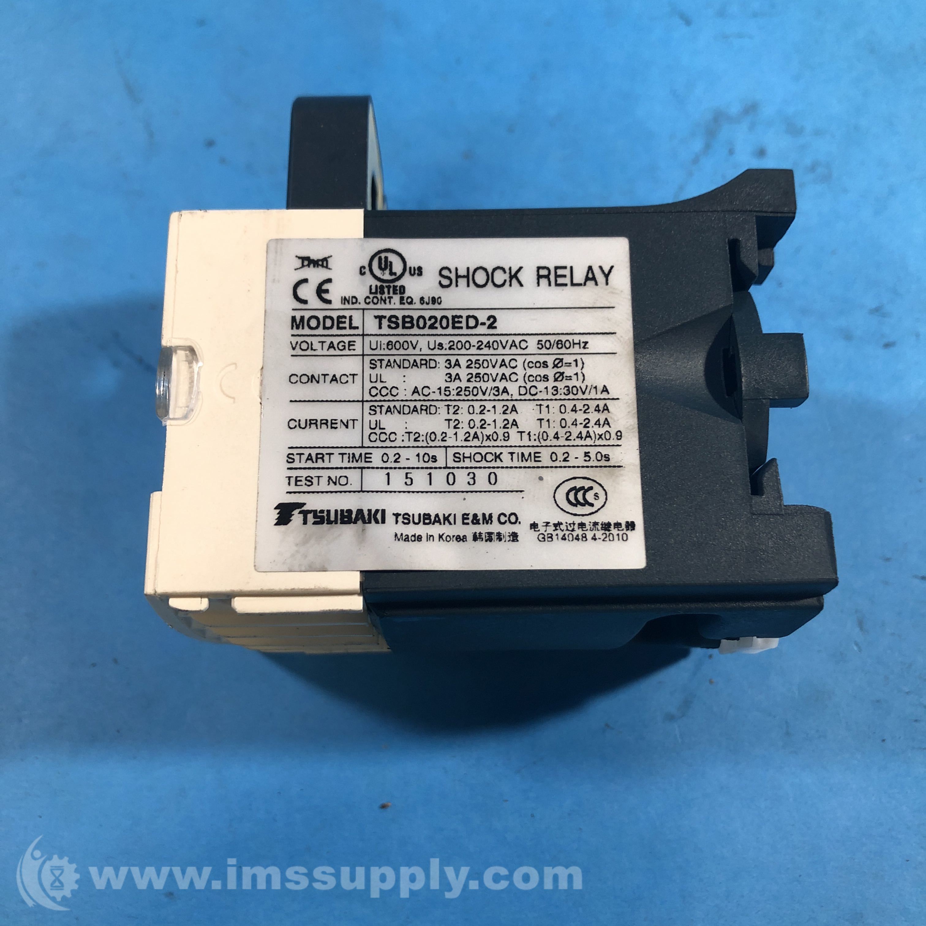 Tsubaki TSB020ED-2 Shock Relay - IMS Supply