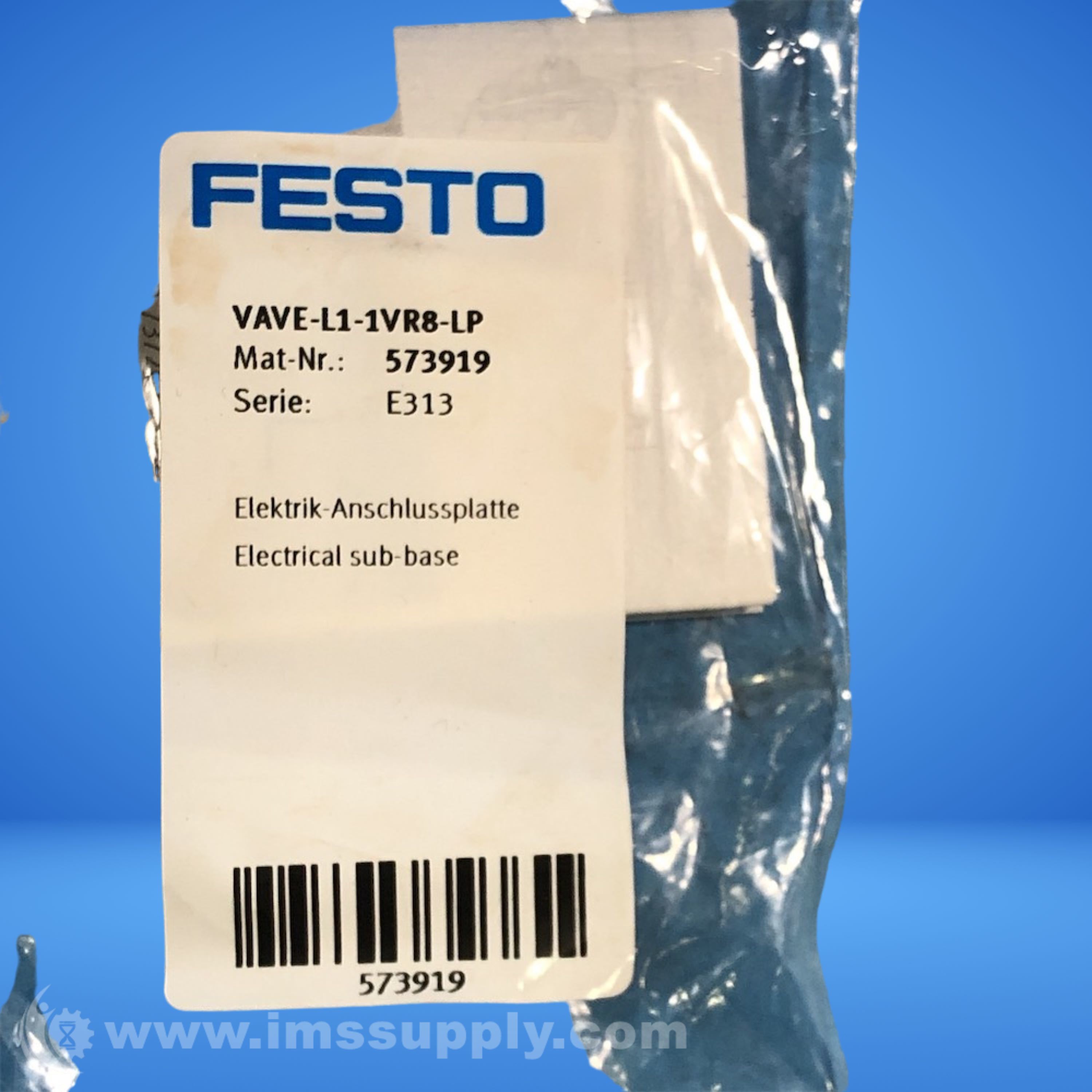 Festo VAVE-L1-1VR8-LP Electrical Sub-base - IMS Supply