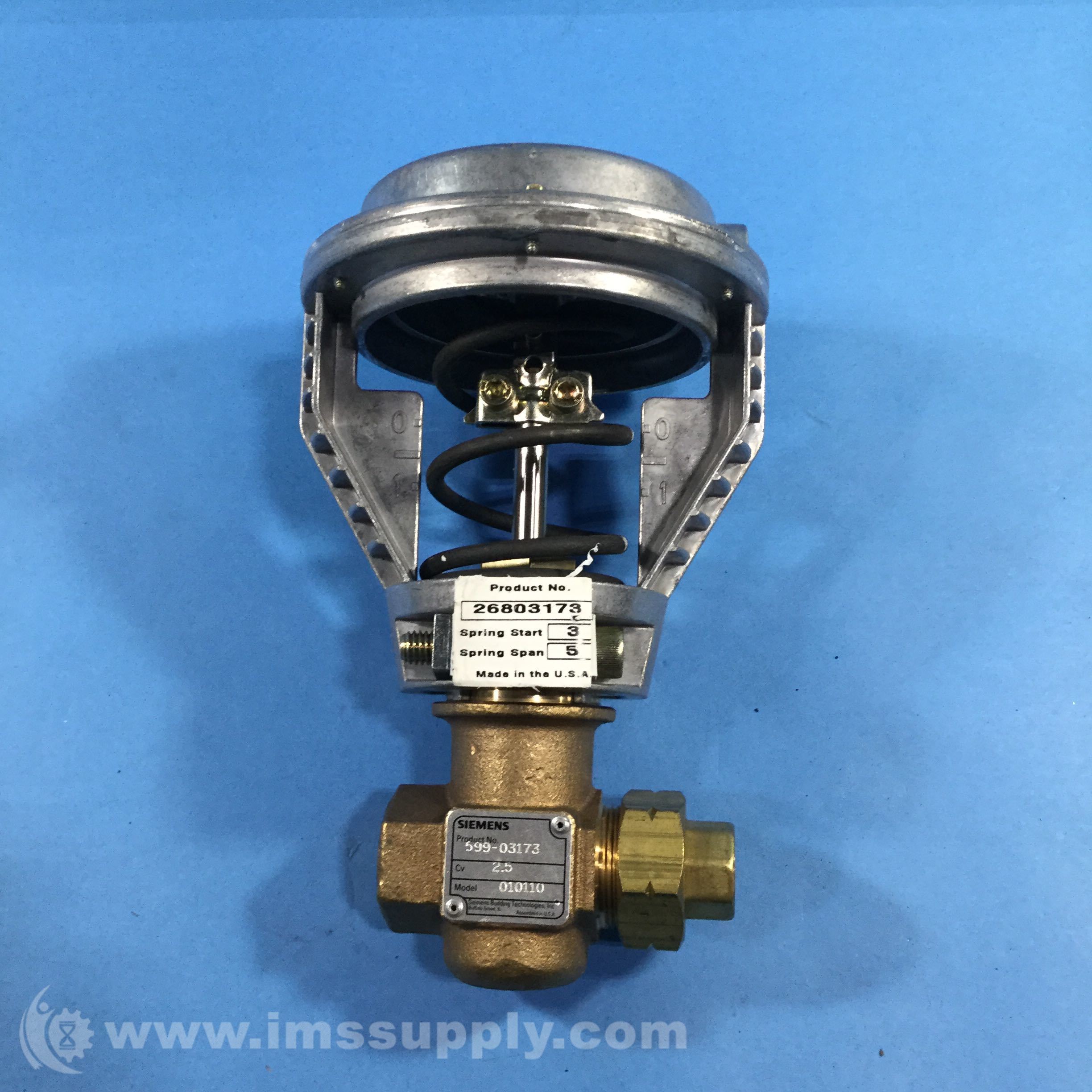 Siemens 268-03173 Flowrite 599 Series Valve and Actuator Assembly - IMS ...