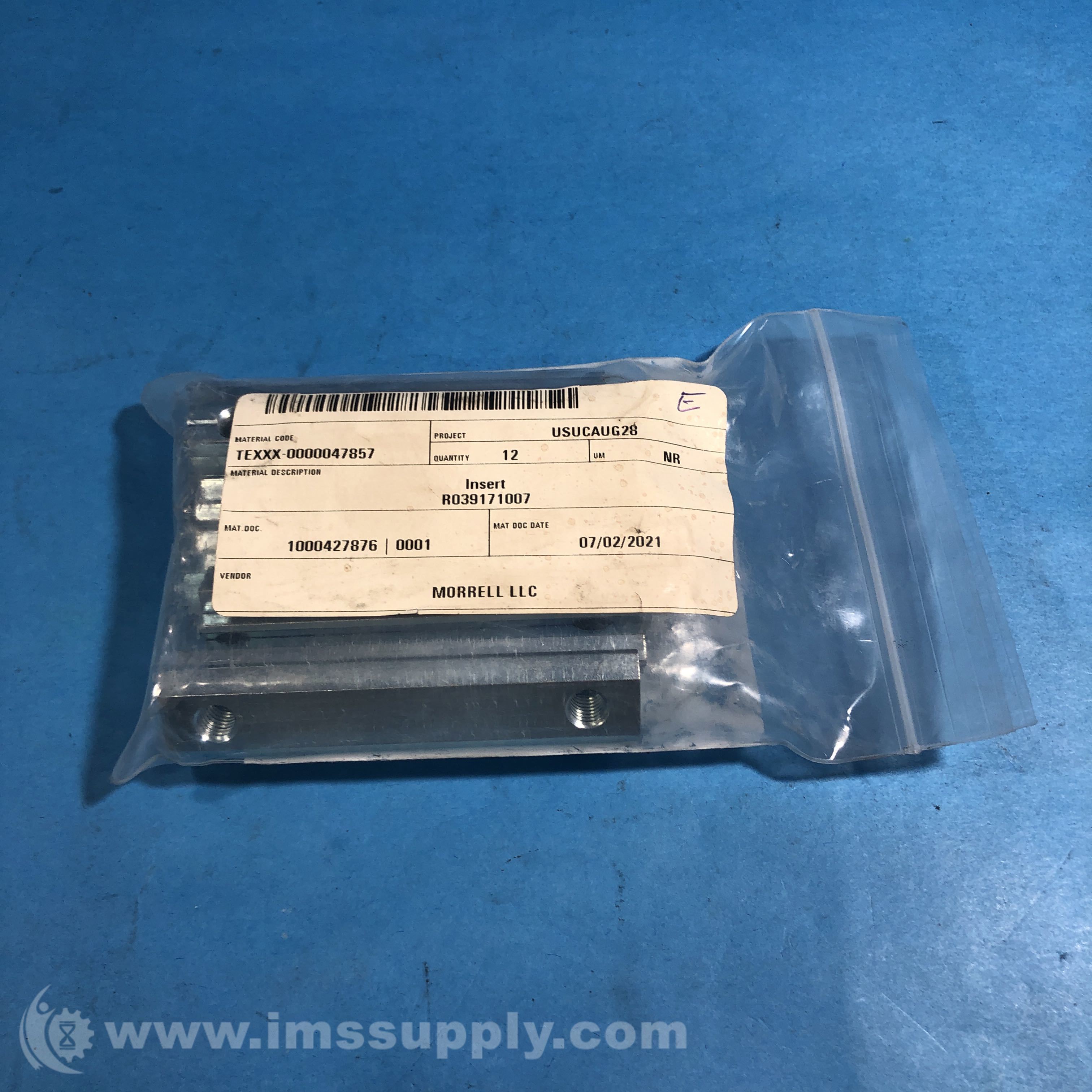 Morrell LLC. R039171007 Pack of 12 Sliding Block Inserts - IMS Supply