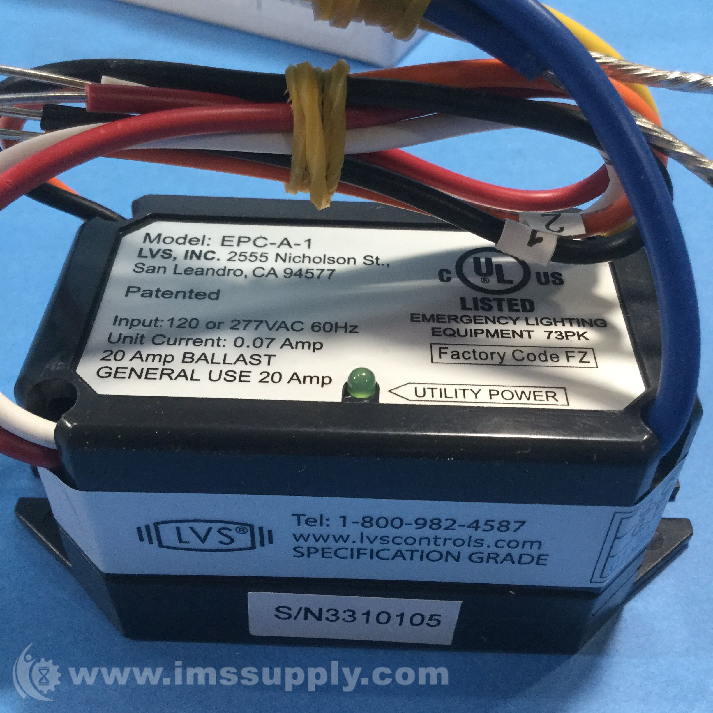 LVS Inc EPC-A-1 Emergency Power Control Junction Box - IMS Supply