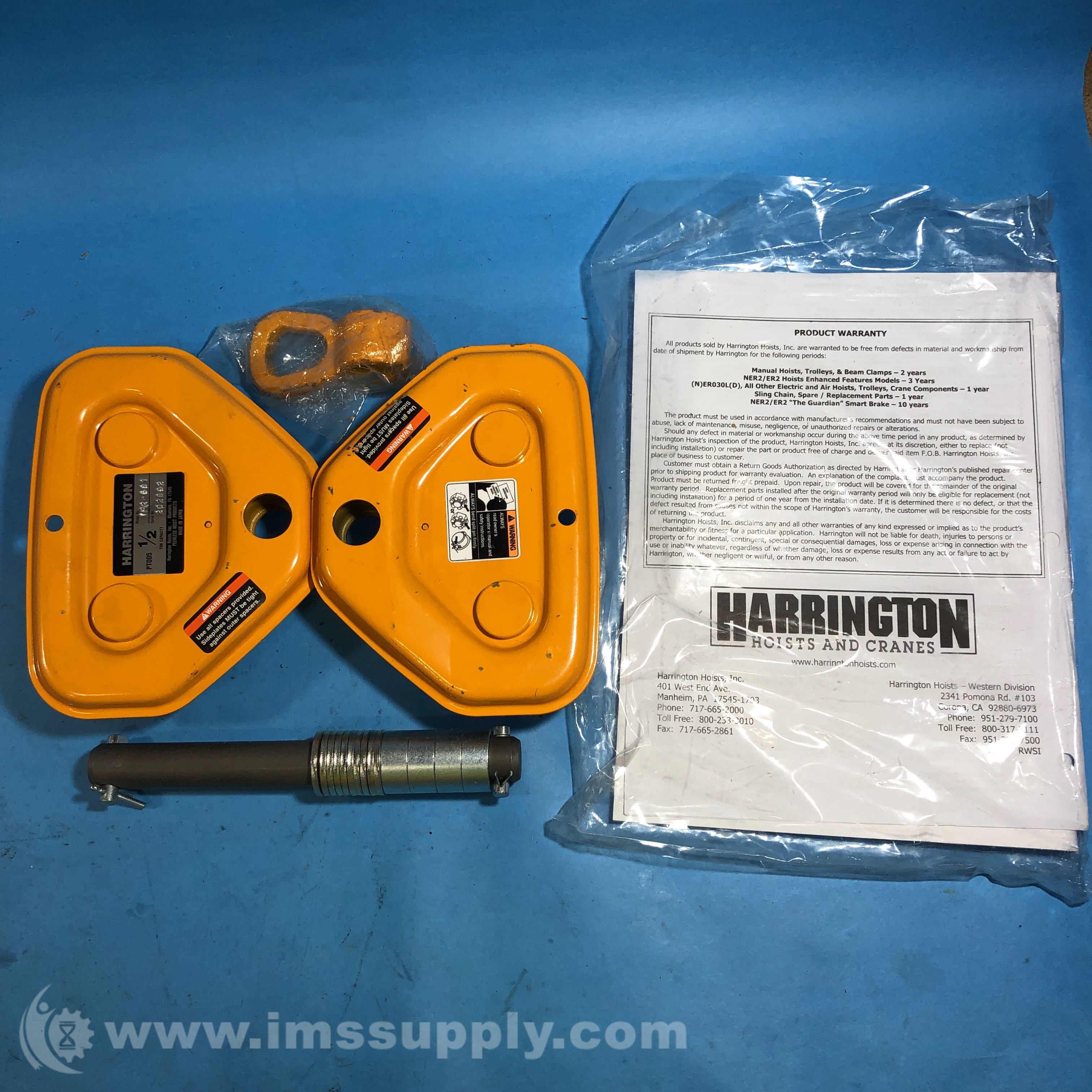 Harrington PT005 1/2 Ton Capacity Hoist Trolley Assembly - IMS Supply
