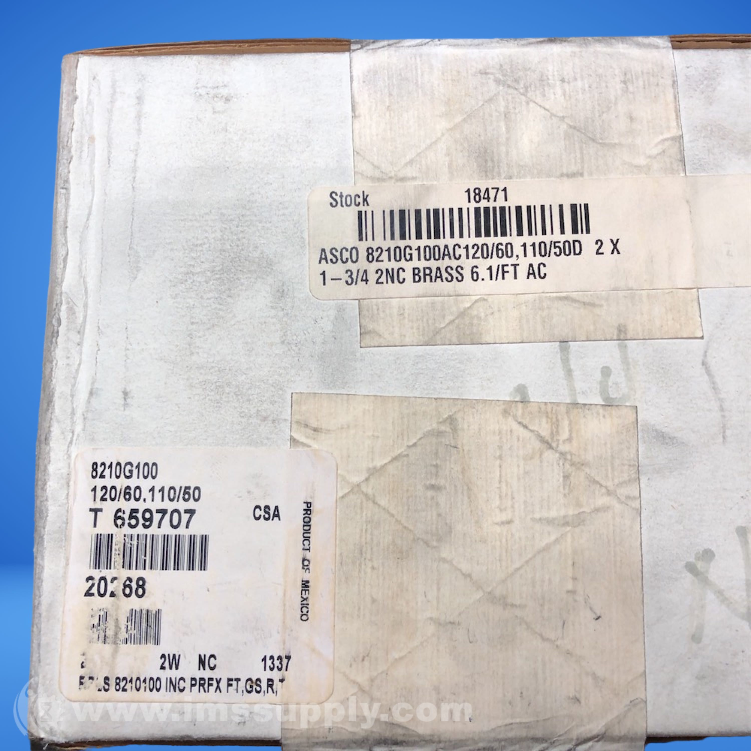 Asco 8210G100 120/60,110/50D AC 2-Way Solenoid Valve - IMS Supply