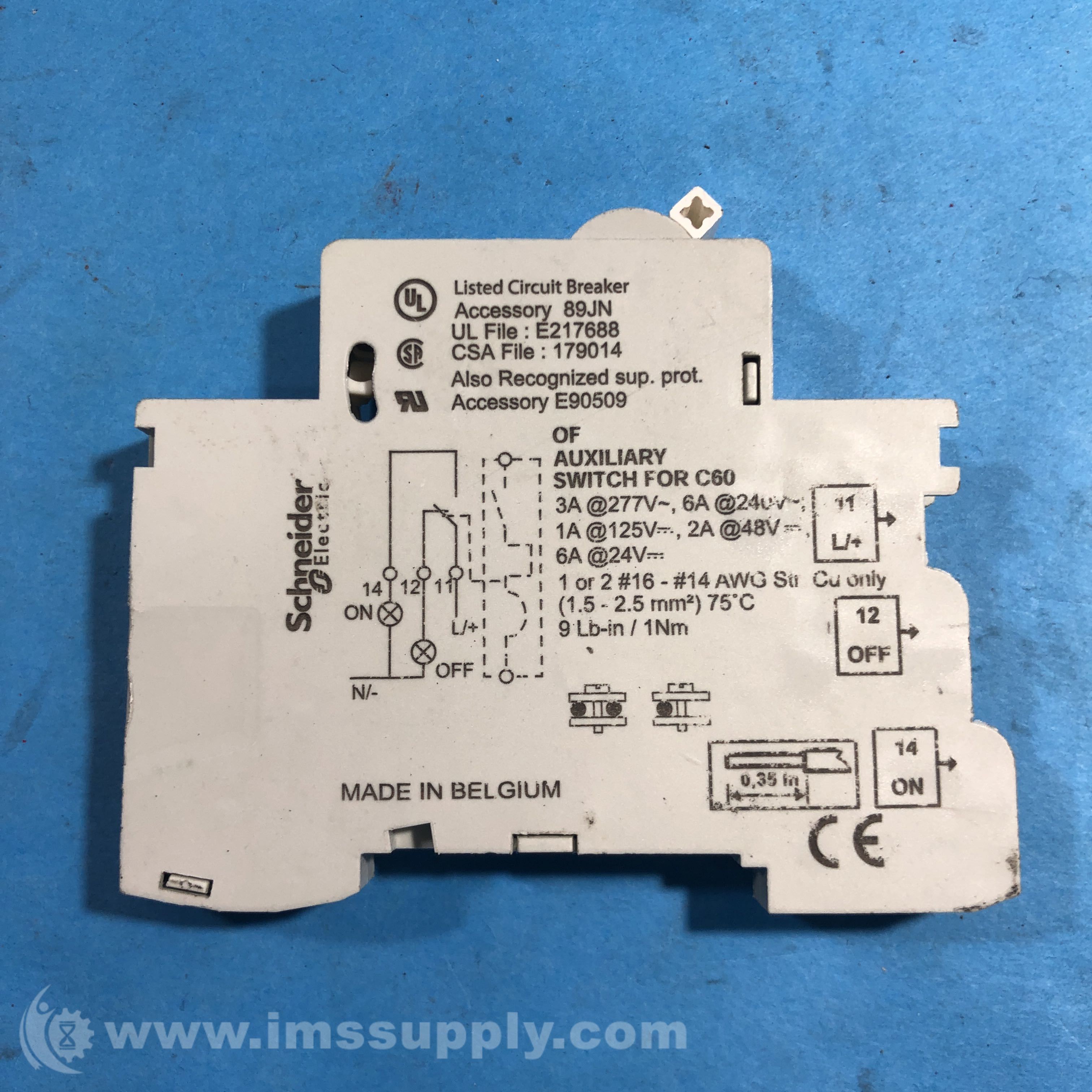Schneider Electric 89JN Auxiliary Contact - IMS Supply