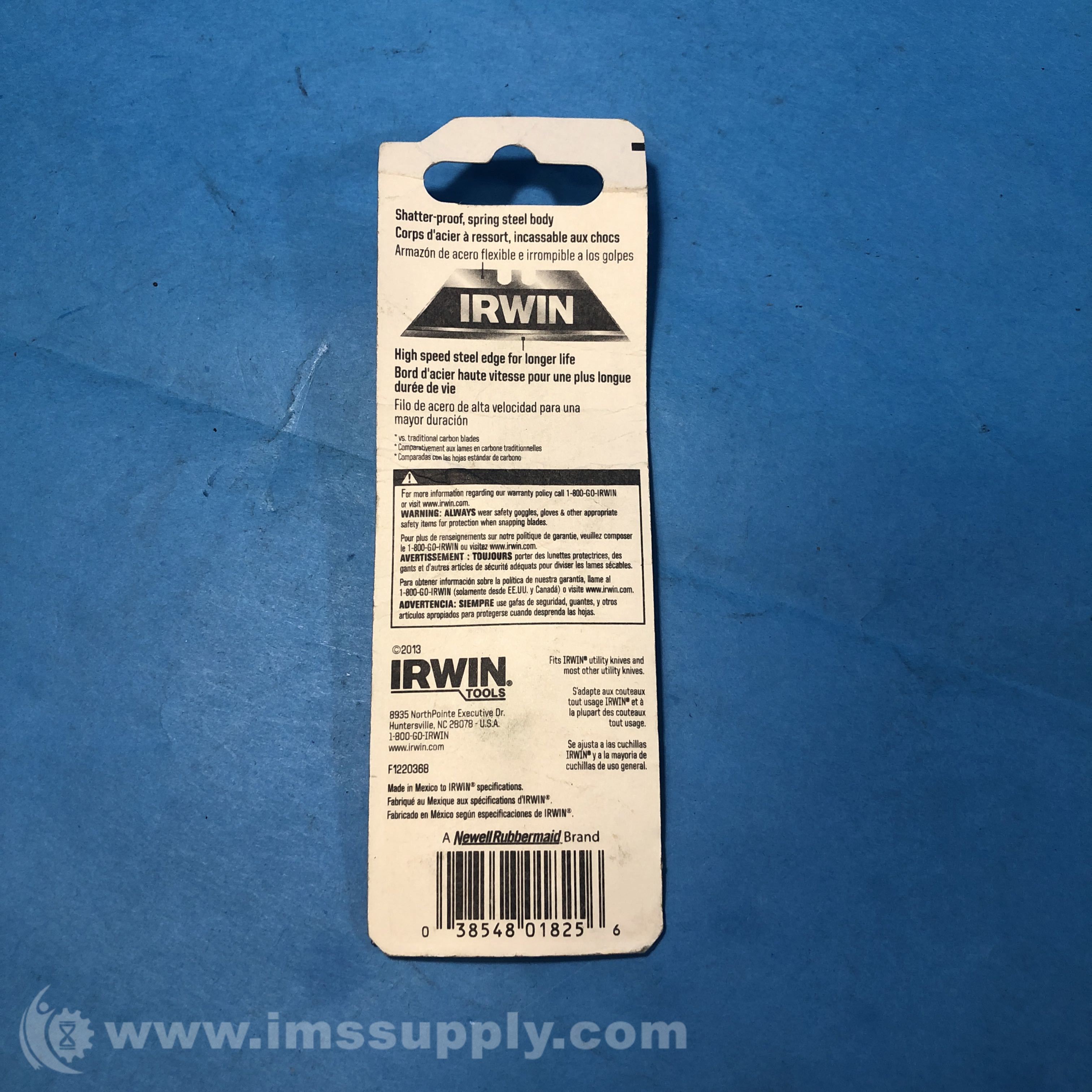 Irwin 2084100 Pack of 5 Bi-Metal Utility Blade - IMS Supply