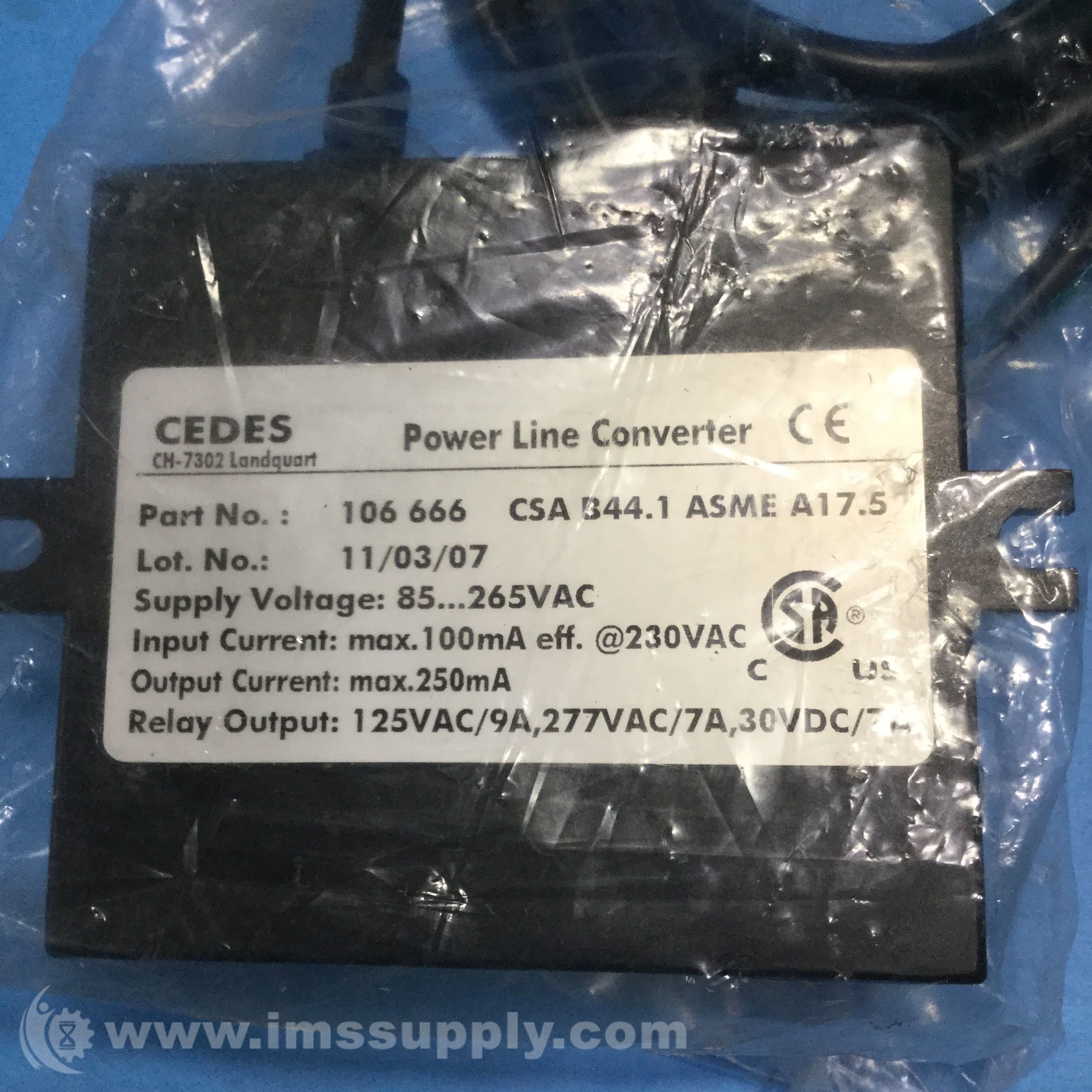 Cedes 106 666 Power Line Converter, 85 - 265 VAC - IMS Supply