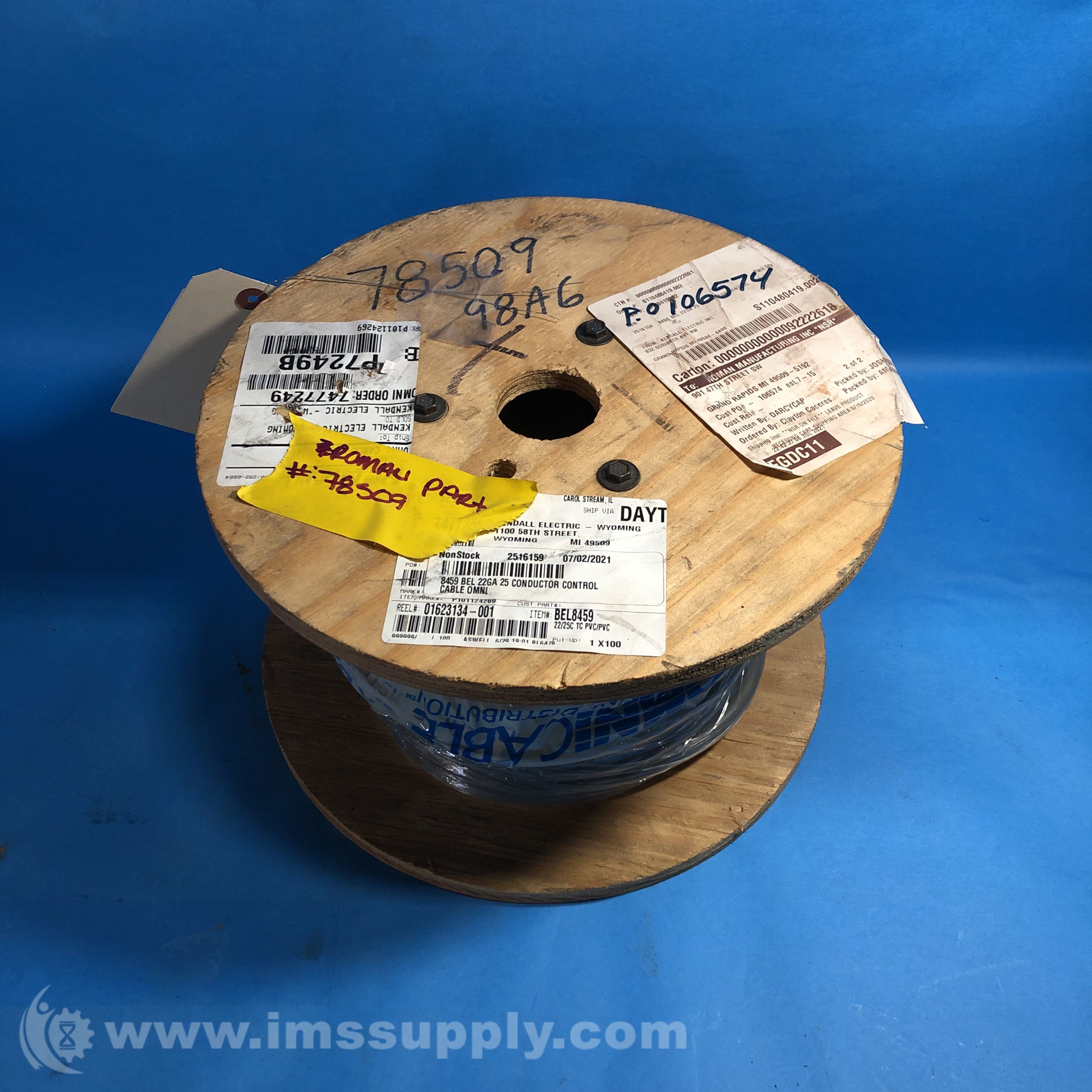 Belden 8459 22G 25C Unshielded Audio Cable Length 100 Feet - IMS Supply