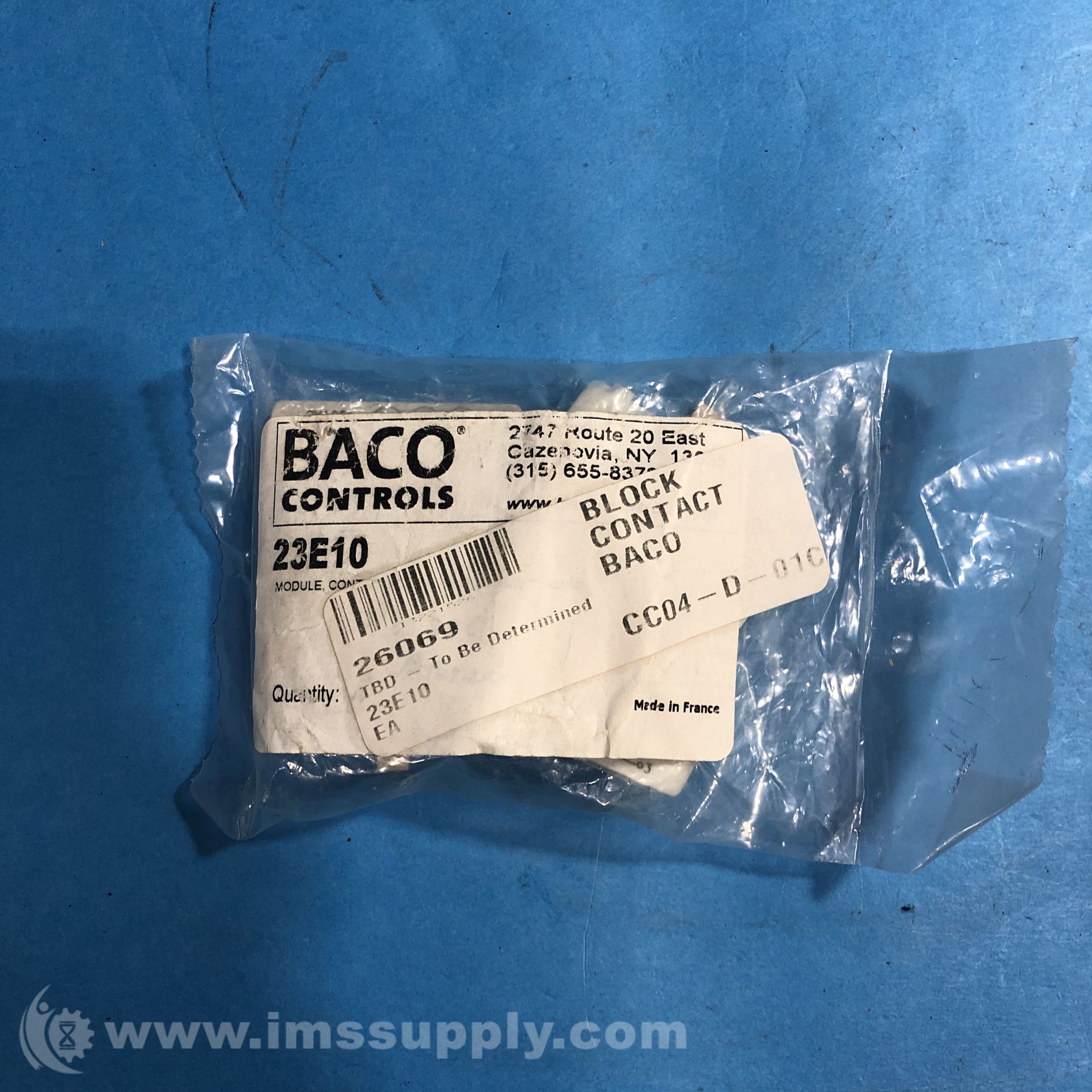 Baco 23E10 Contact Block Pack of 4 - IMS Supply