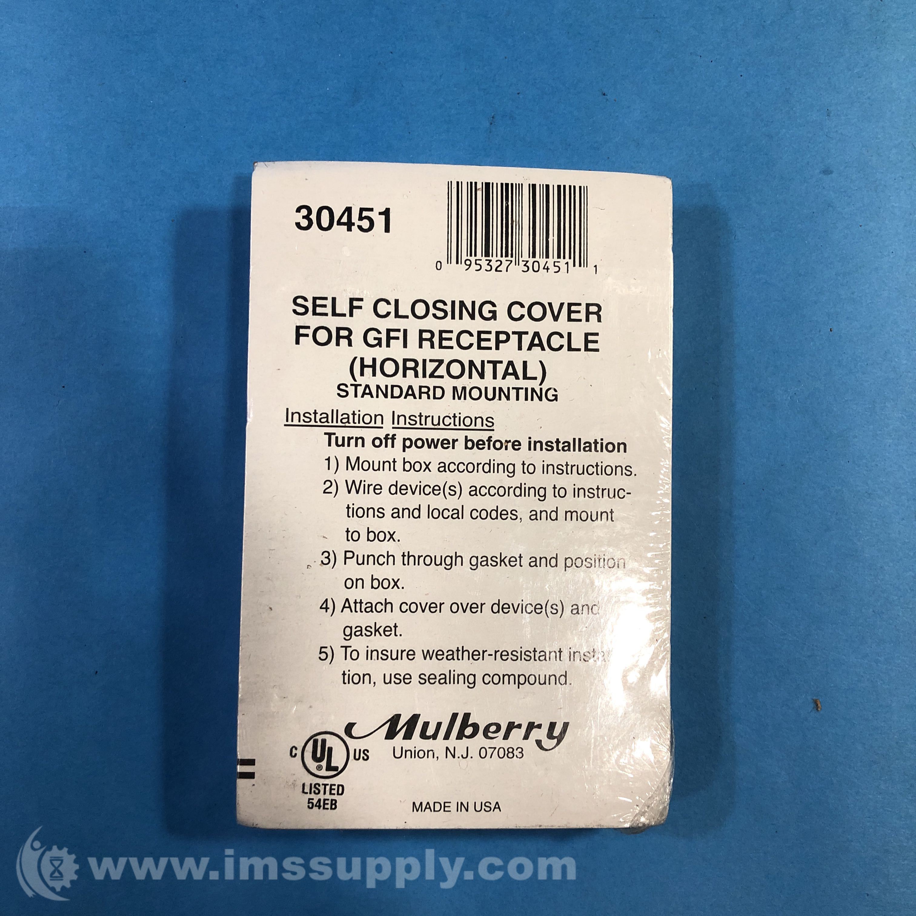 Mulberry 30451 Self-Closing Weatherproof Cover - IMS Supply