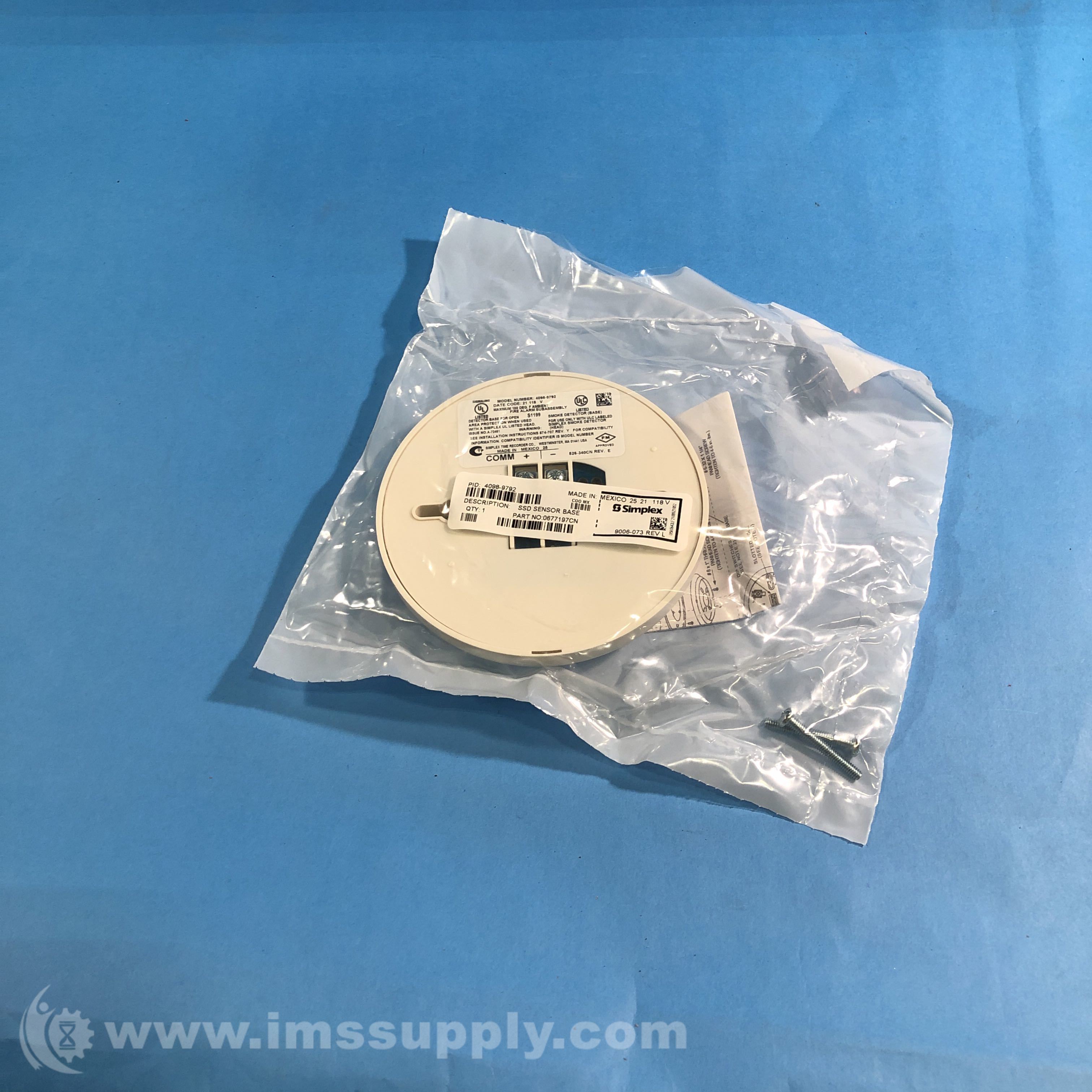 Simplex 4098-9792 Smoke Detector Sensor Base - IMS Supply