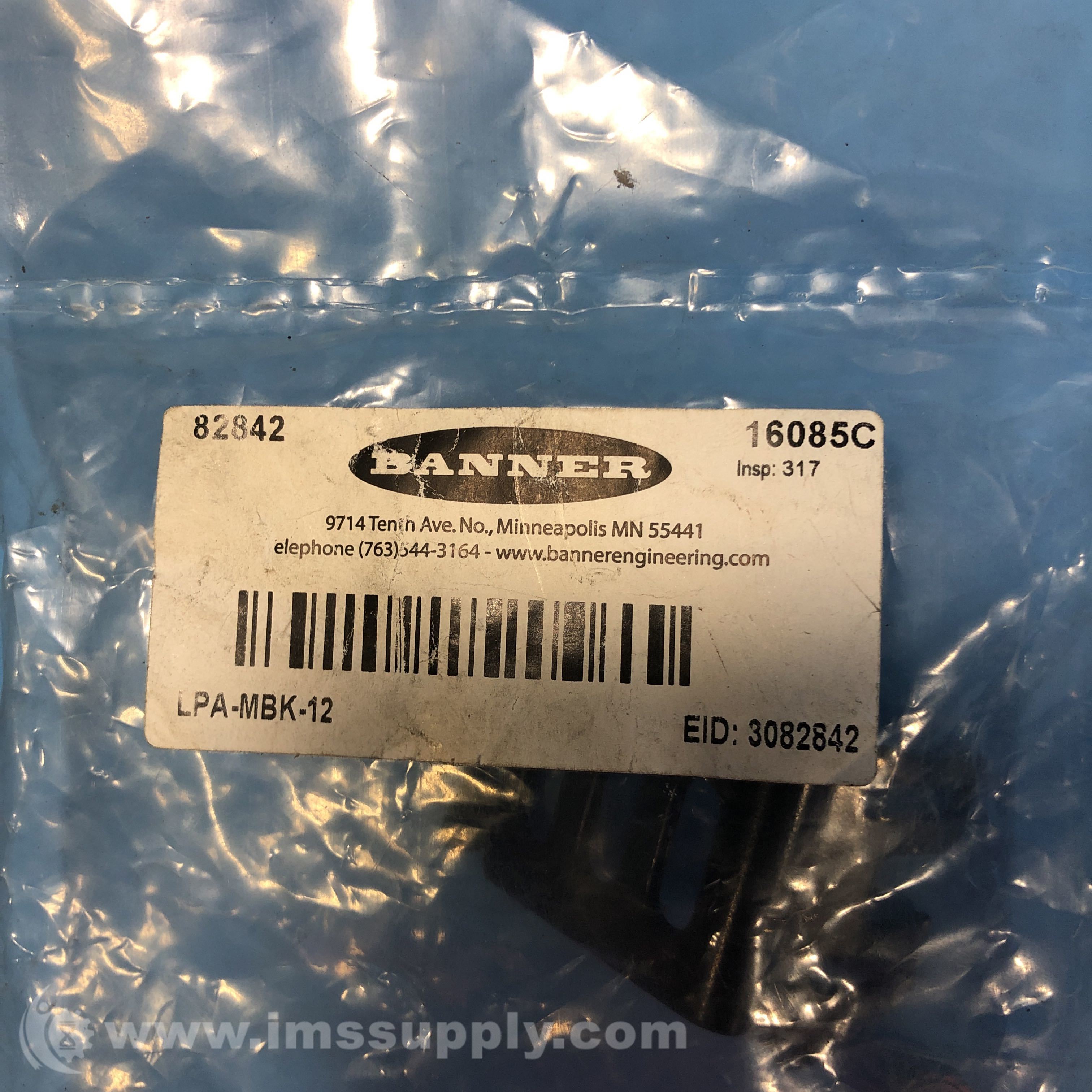 Banner LPA-MBK-12 EZS LP Accessory Side Mounting Brackets 82842 - IMS ...