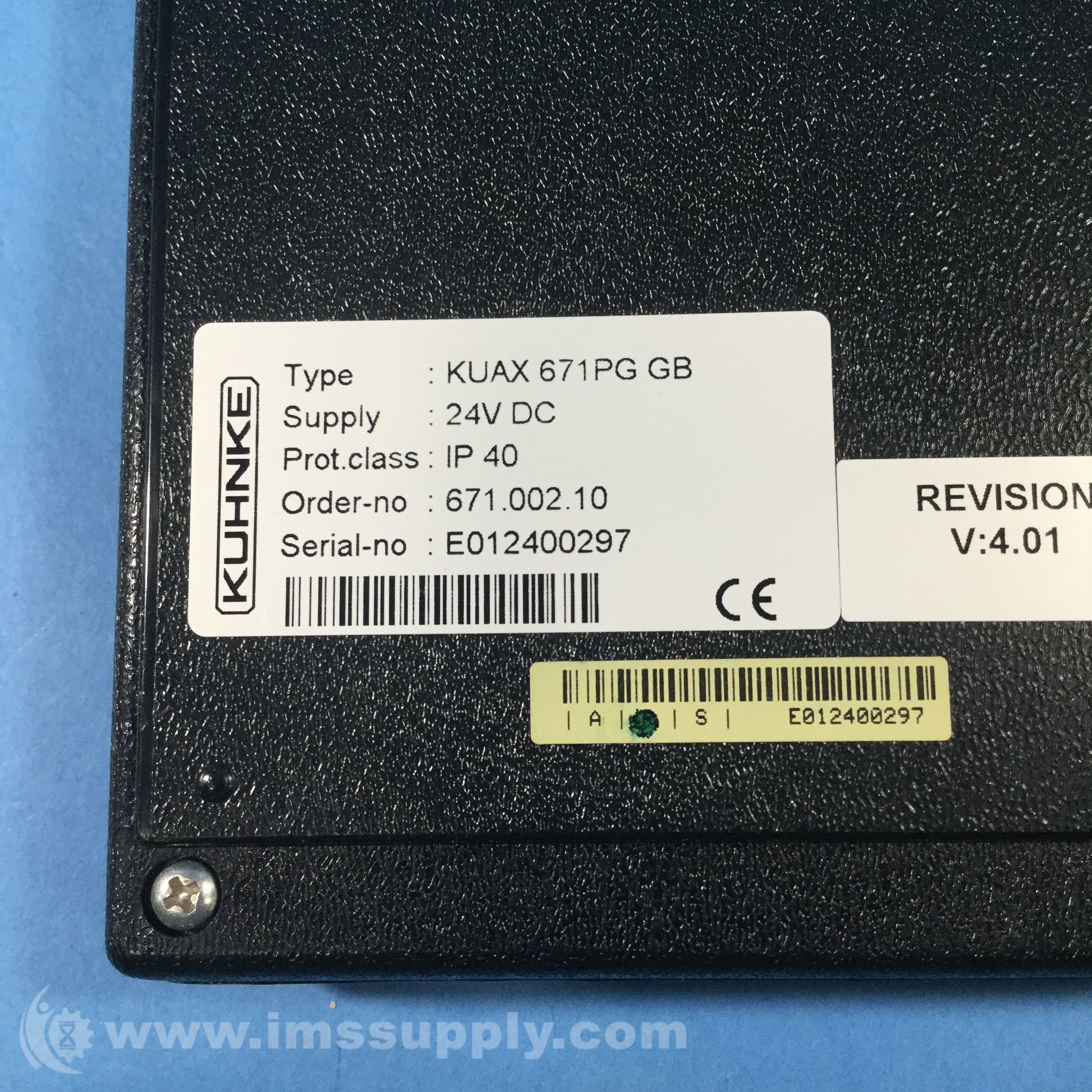 Kuhnke Automation KUAX 671PG GB Operator Panel, 24 VDC, IP 40 - IMS Supply