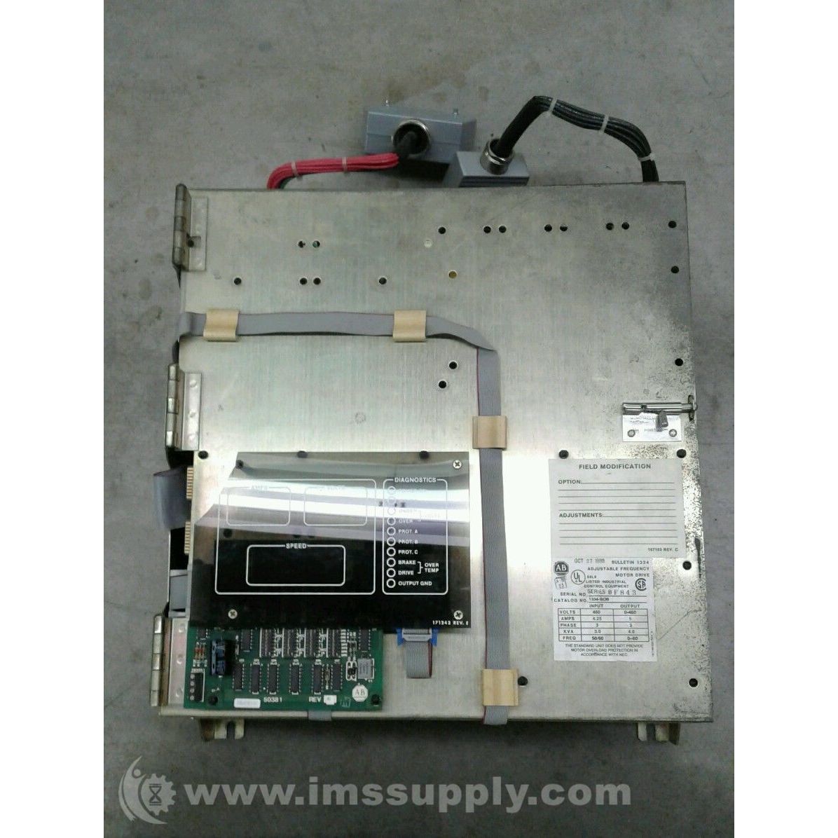 Allen Bradley 1334-BOB, Drive AC 3HP 4.25/5AMP 3PH 460VAC 50/60HZ - IMS ...
