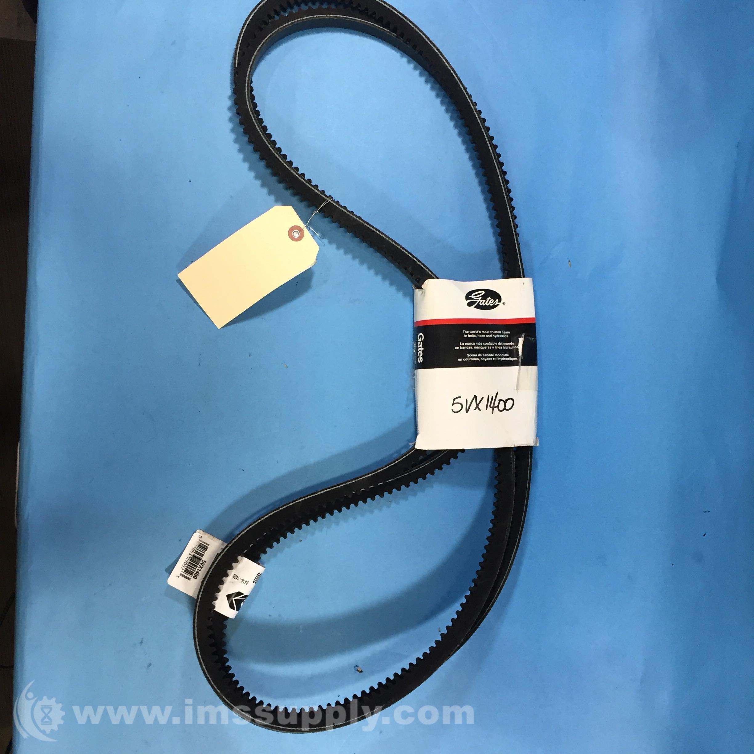 Gates 5VX1400 V-Belt, Oil Resistant, Cogged - IMS Supply