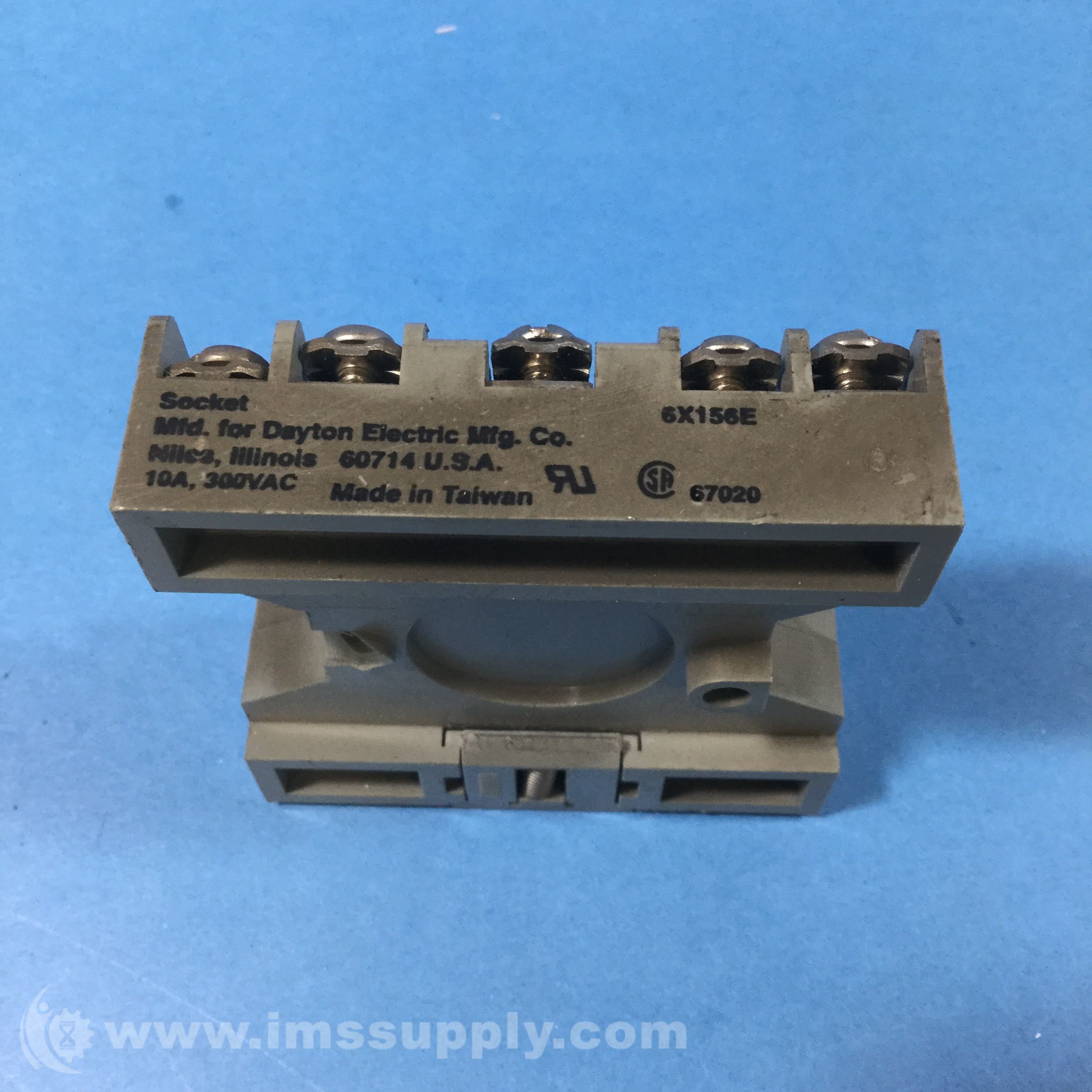 Dayton 6X156E Relay Socket 10AMP 300VAC 11TERMINAL - IMS Supply