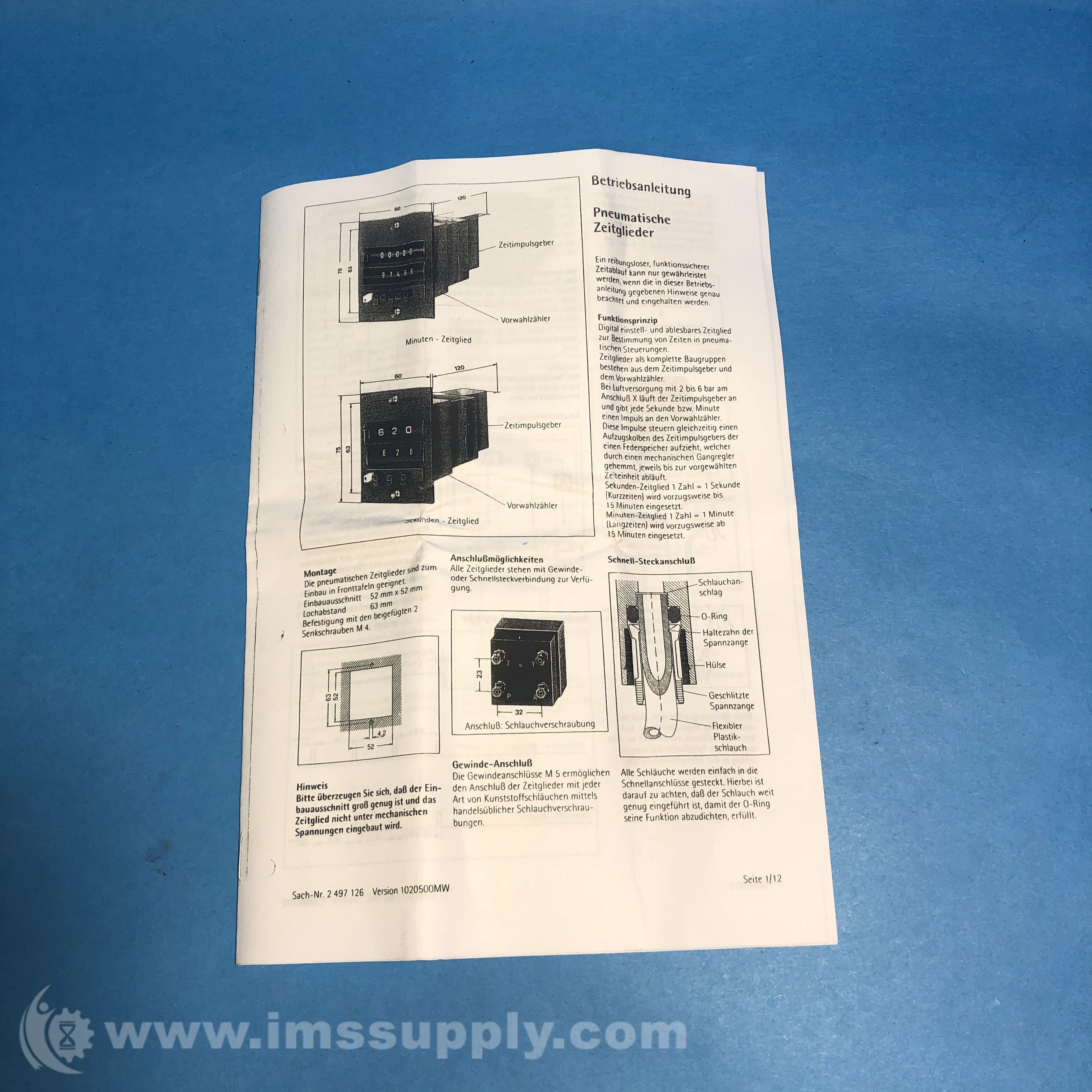 Rexroth 0820215111 TIME-SWITCHED VALVE - IMS Supply