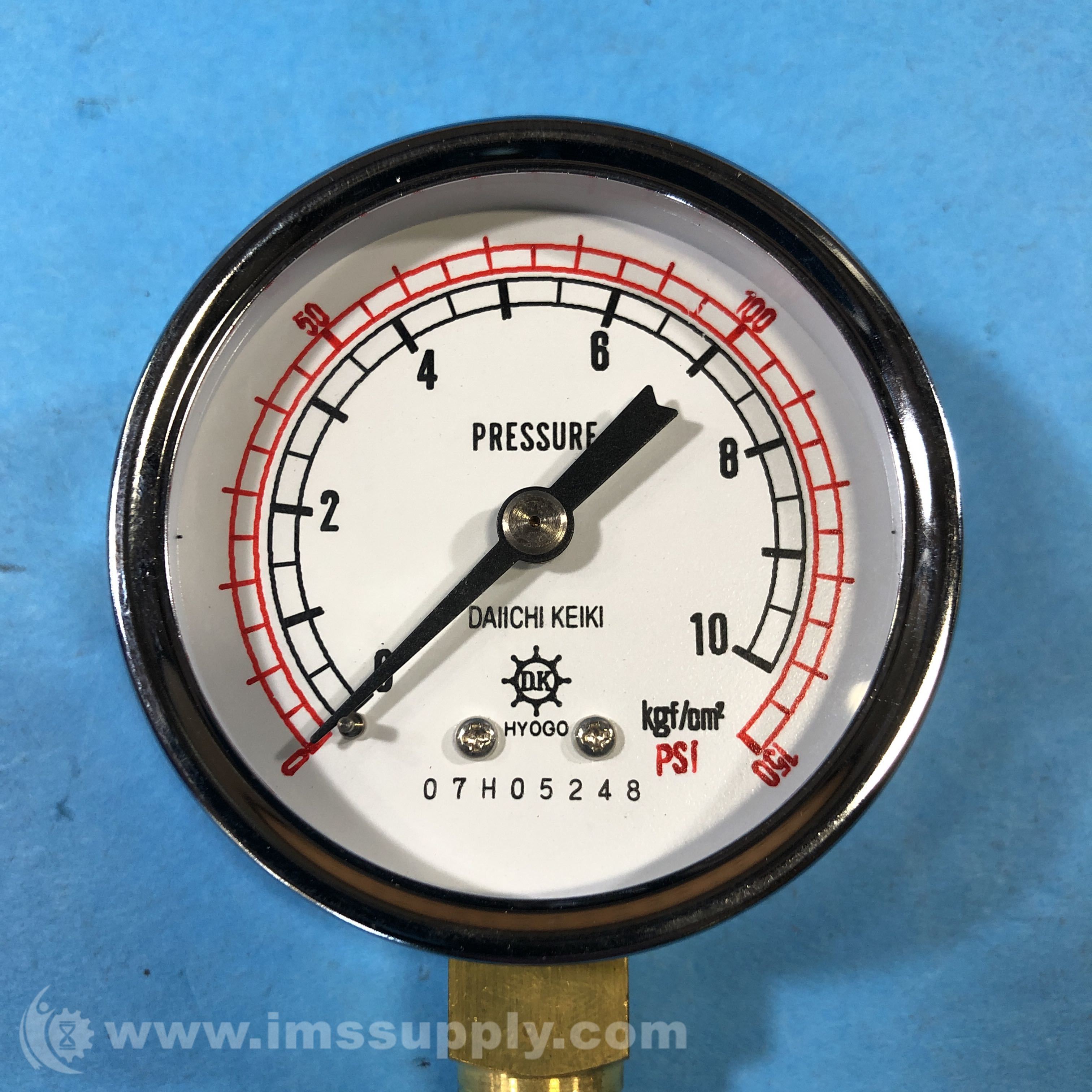 Daiichi Keiki 621-812-PSI 07H05248 Pressure Gauge - IMS Supply