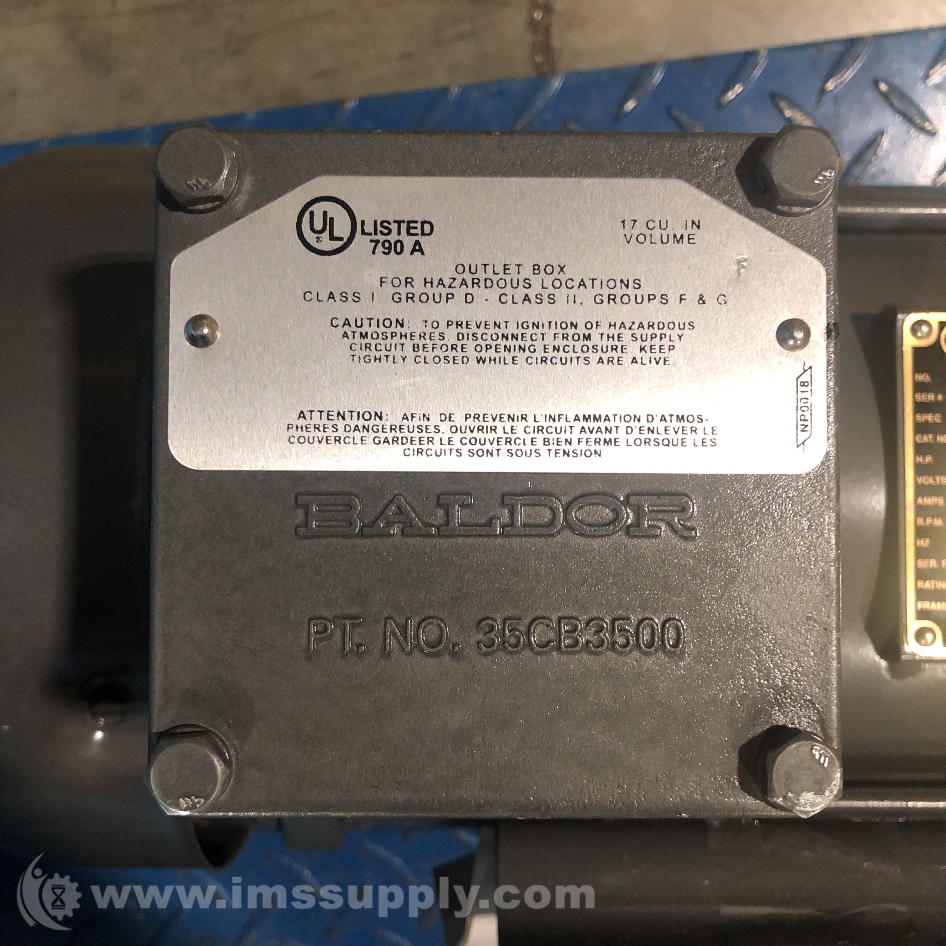 Baldor 35cb3500 - IMS Supply