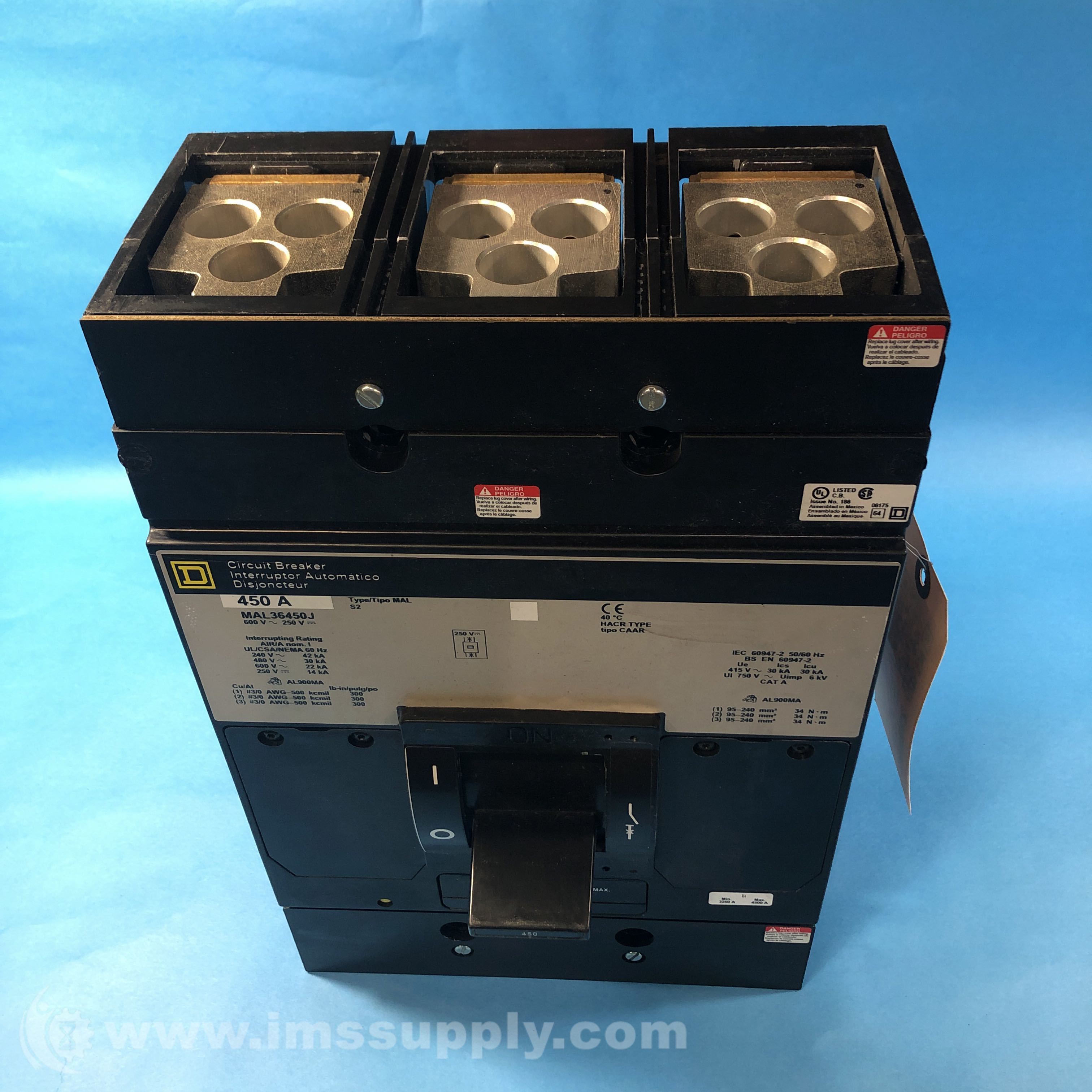 Square D MAL36450J Circuit Breaker, 450A - IMS Supply