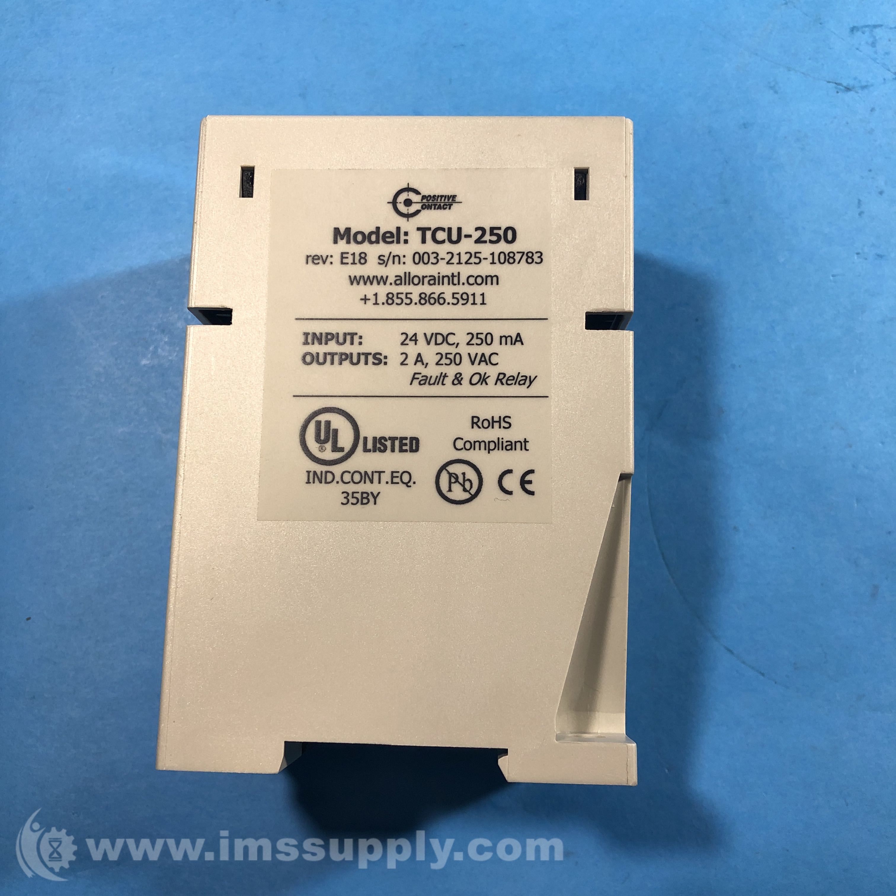 Positive Contact Sensors TCU-250 Contact Control Unit - IMS Supply