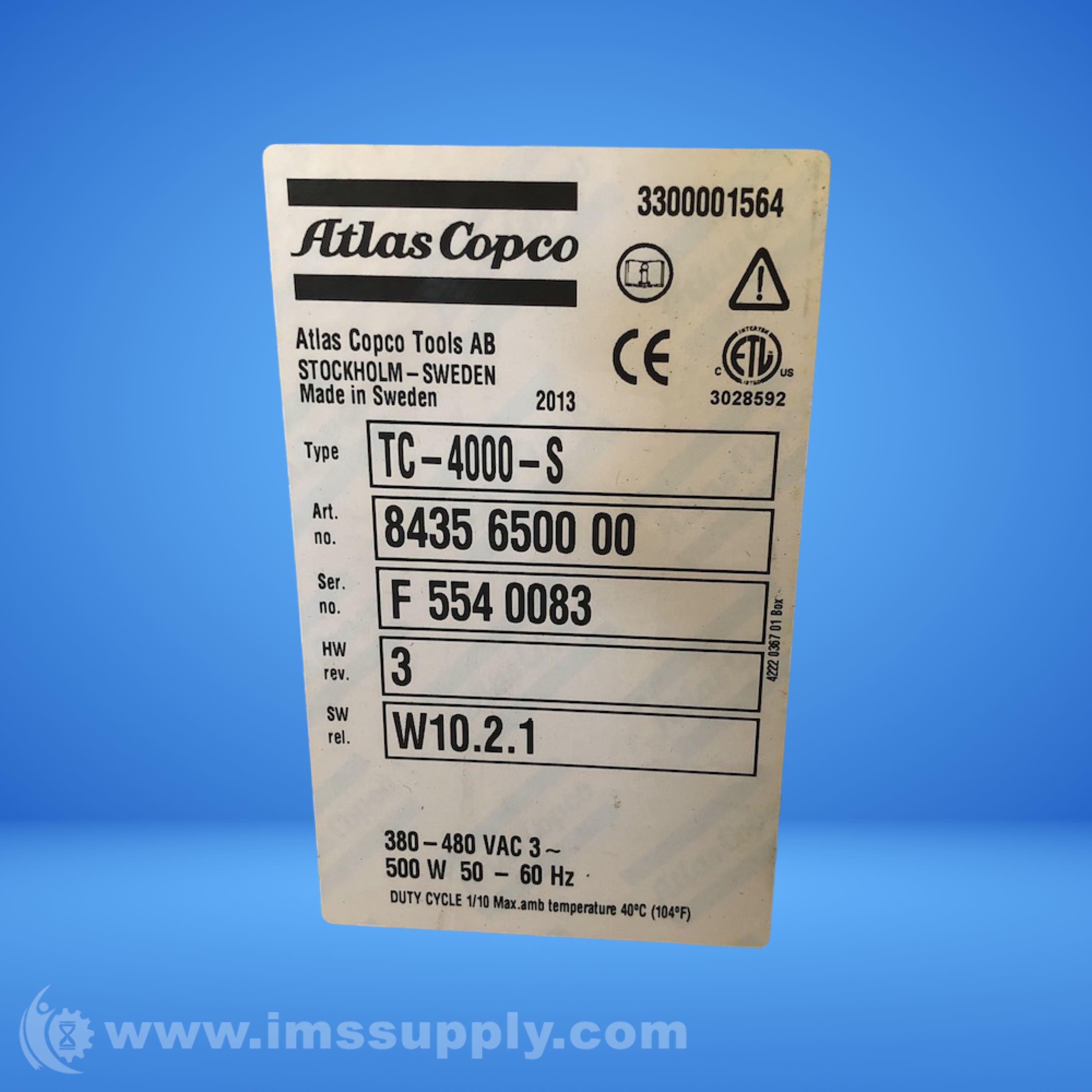 Atlas Copco TC-4000-S Process Control & Monitoring System - IMS Supply