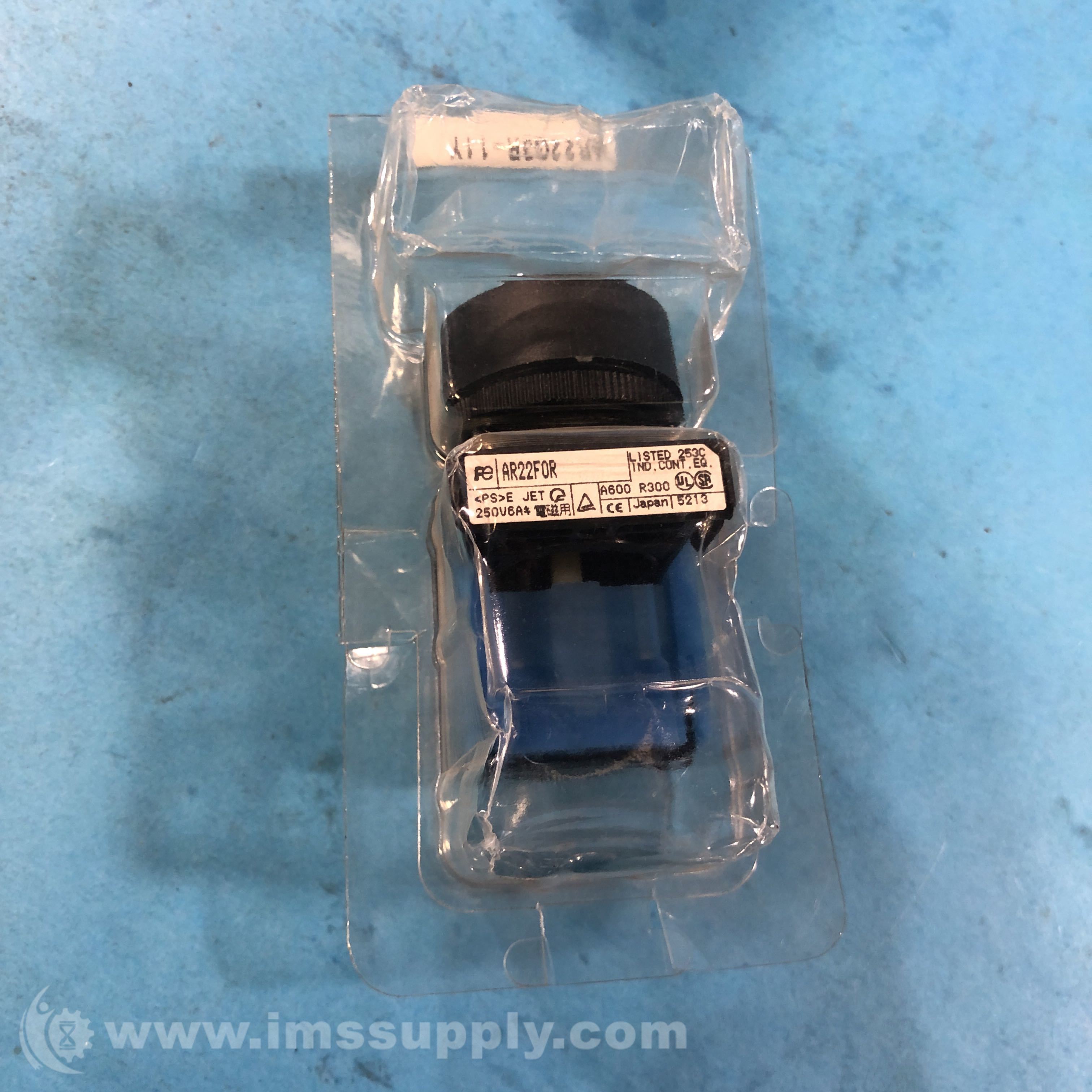 Fuji Electric AR22G3R-11Y Yellow Pushbutton w/ Full Guard Ring - IMS Supply