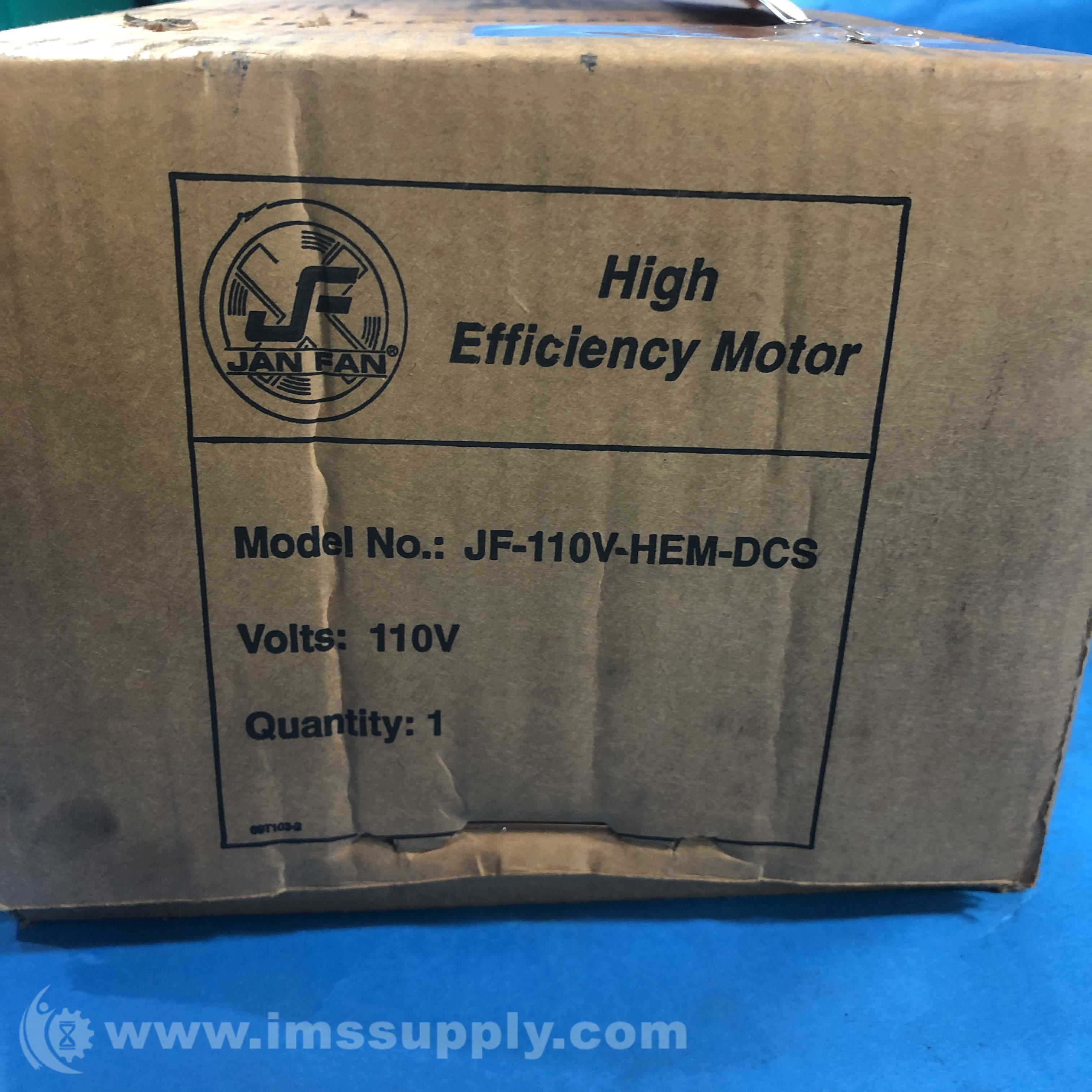 Jan Fan JF-110V-HEM-DCS High Efficiency Motor, 110 V - IMS Supply