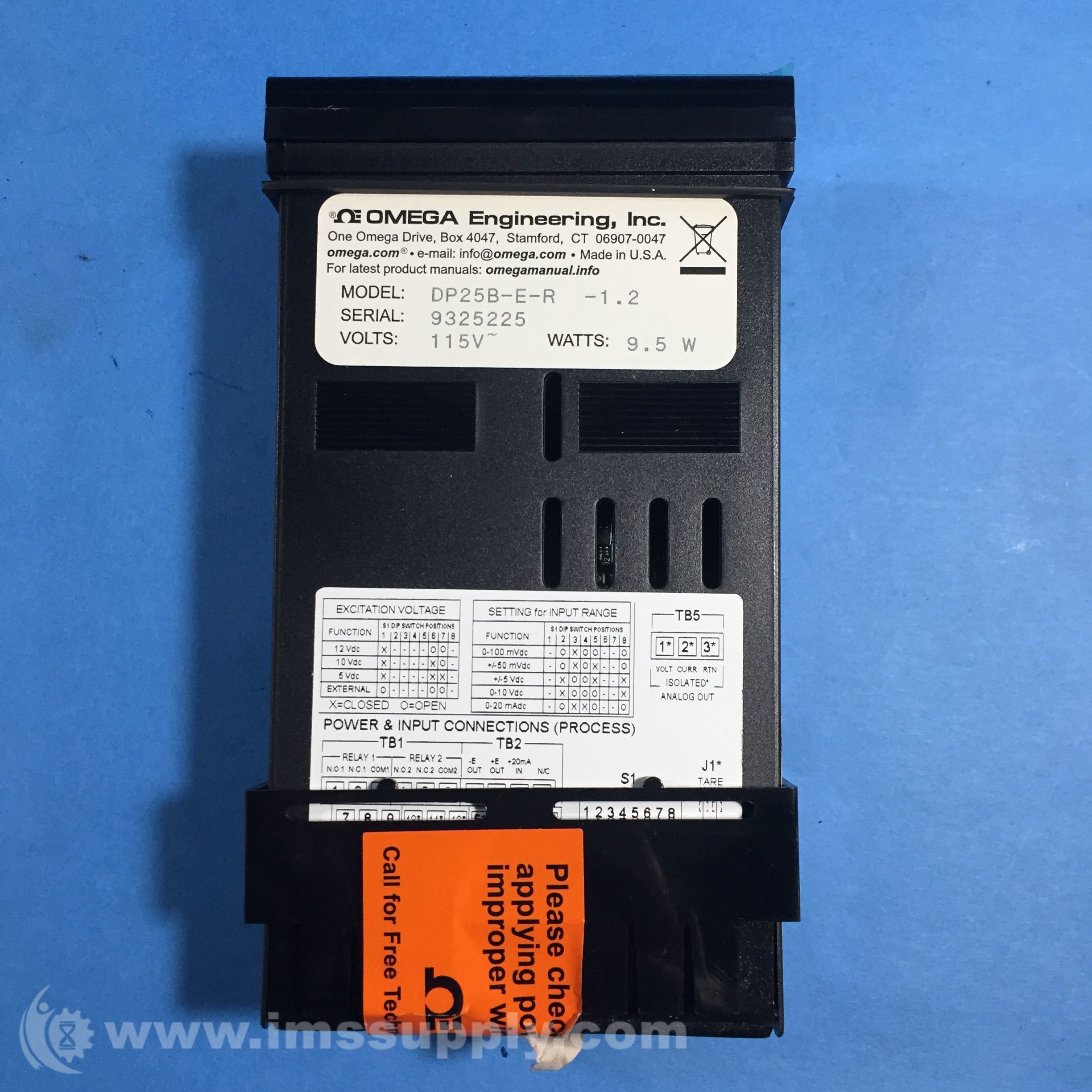 Omega DP25B-E-R Strain and Process Meter - IMS Supply