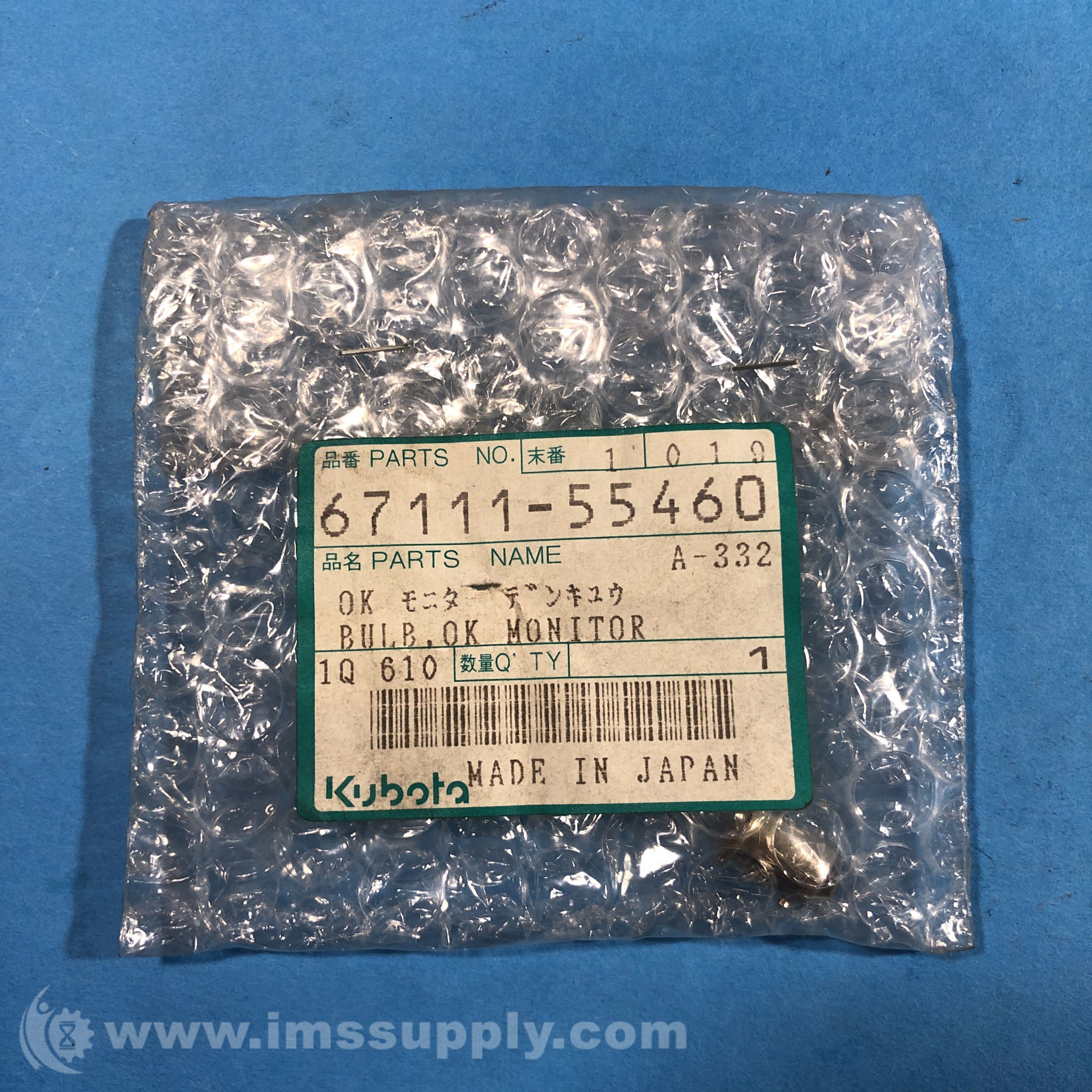 Kubota 67111-55460 Monitor Bulb - IMS Supply