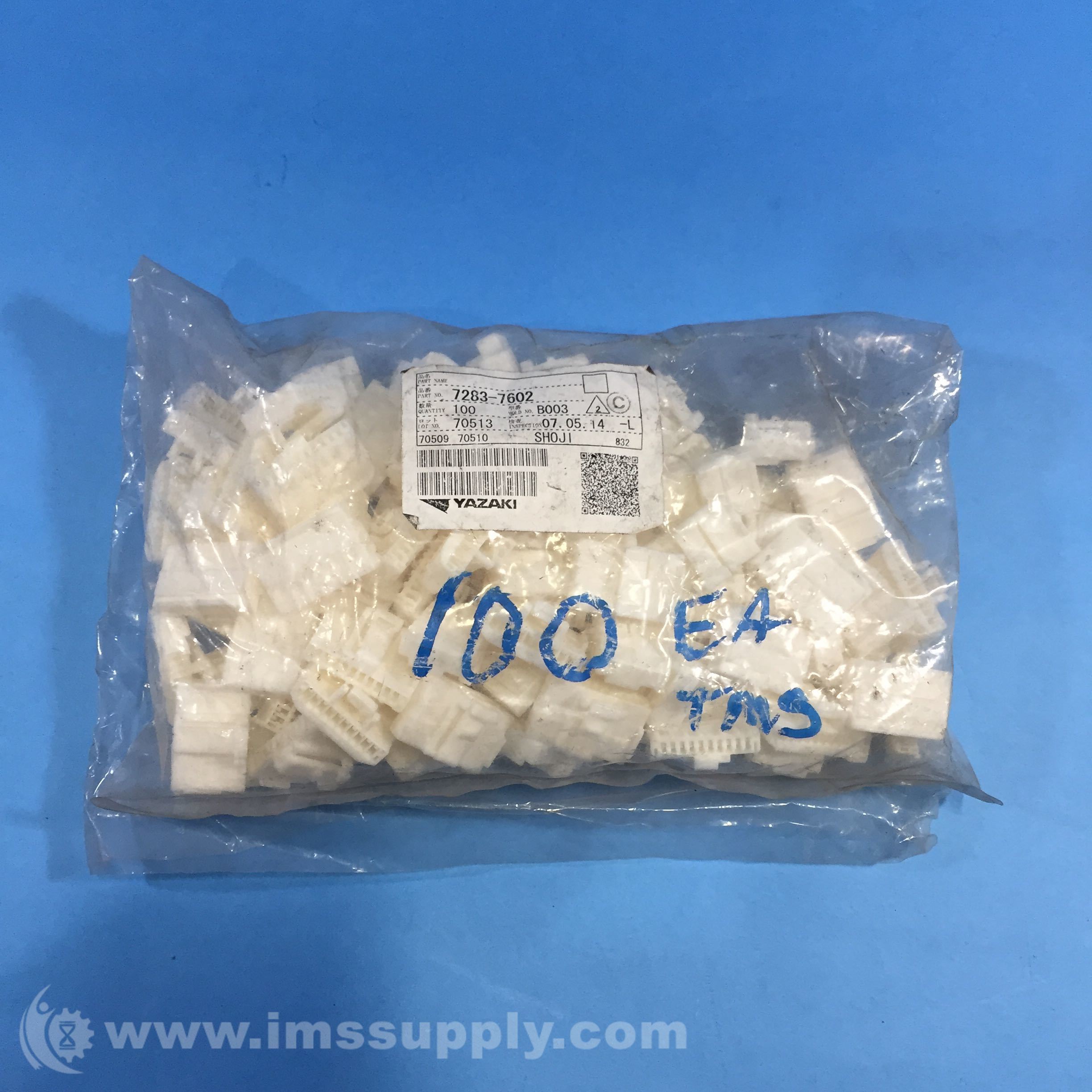 YAZAKI 7283-7602 Bag of 100 Automotive Wire Harnesses - IMS Supply