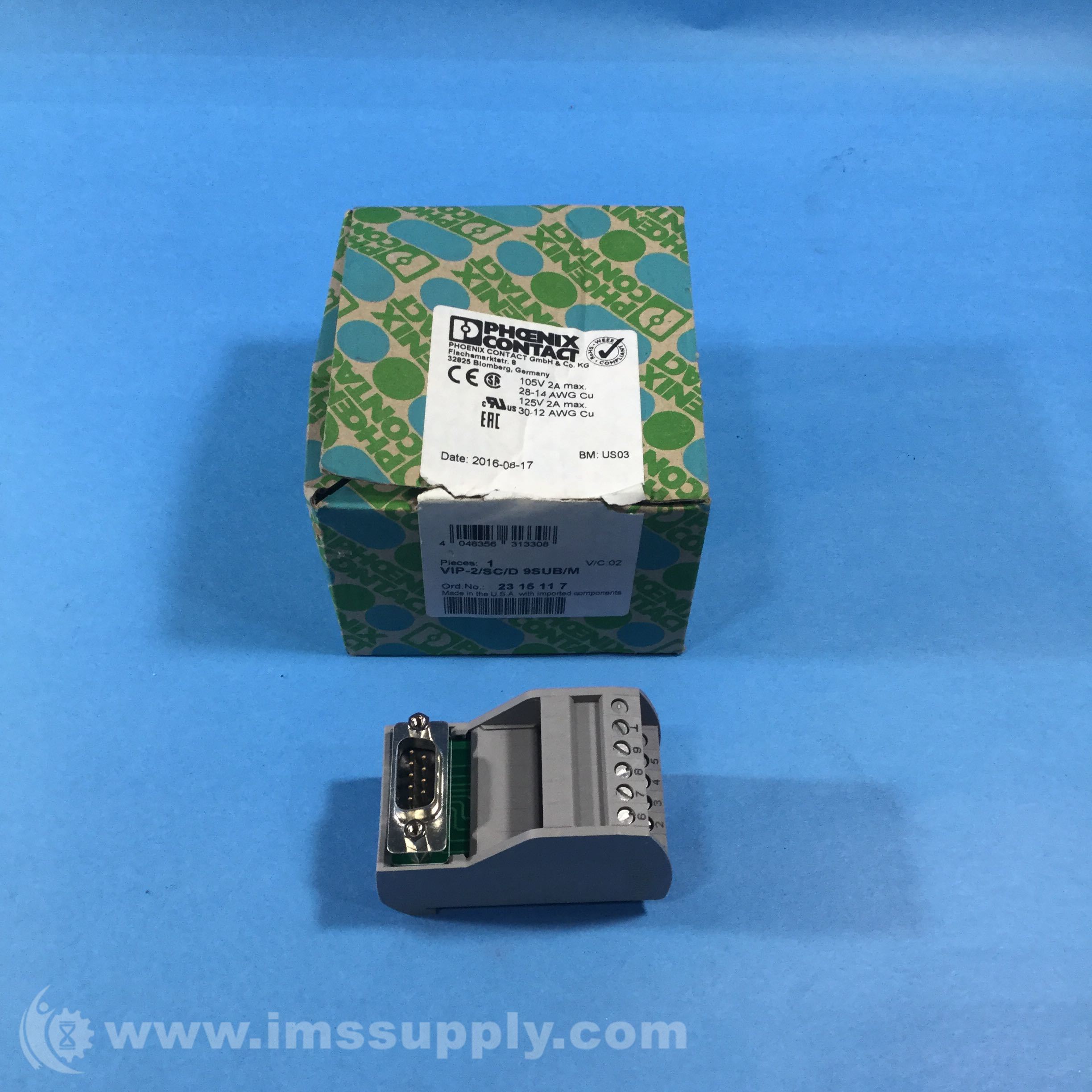 Phoenix Contact VIP-2/SC/D 9SUB/M Interface Module, VARIOFACE - IMS Supply
