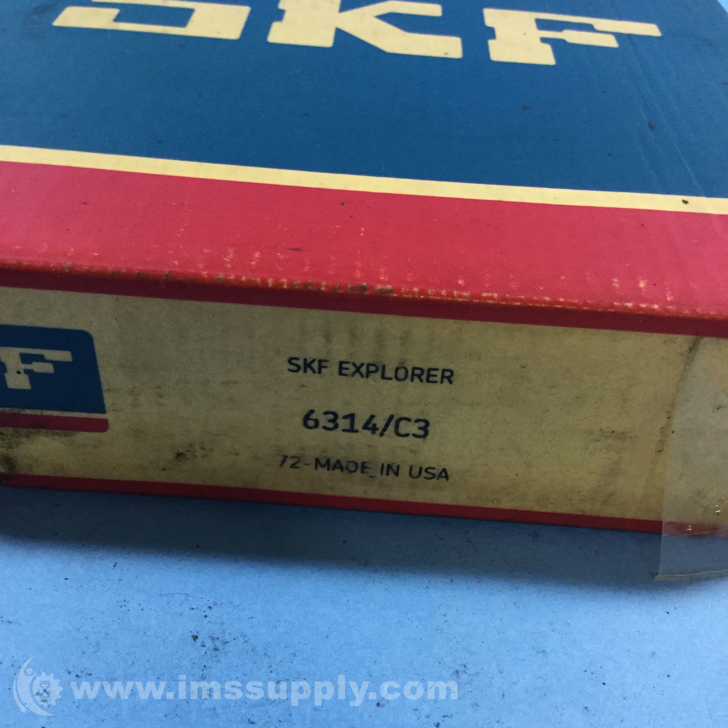 Skf 6314/C3 Radial/Deep Groove Ball Bearing, Round Bore - IMS Supply