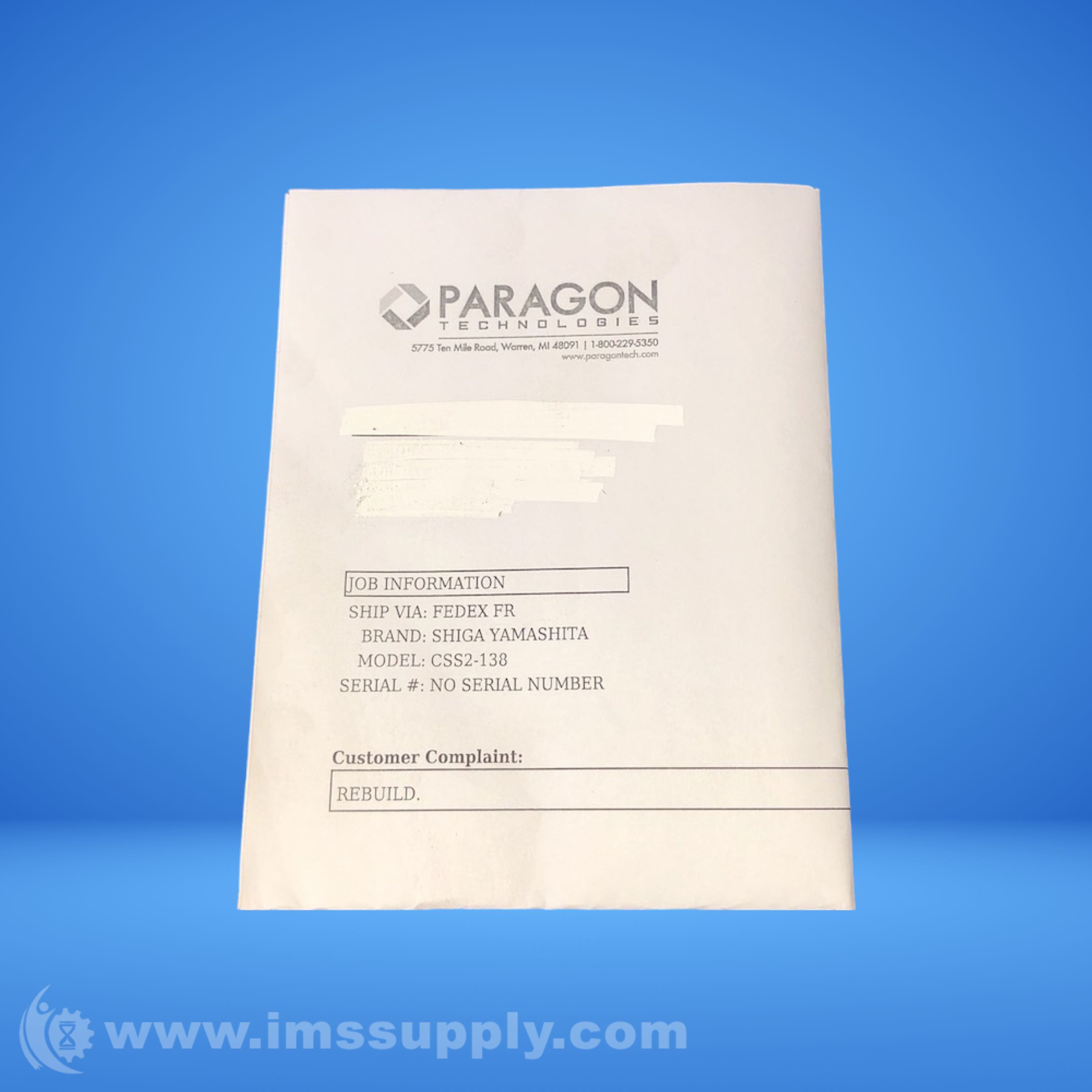 SHIGA YAMASHITA CO.,LTD. CSS2-138 Spindle Motor - IMS Supply