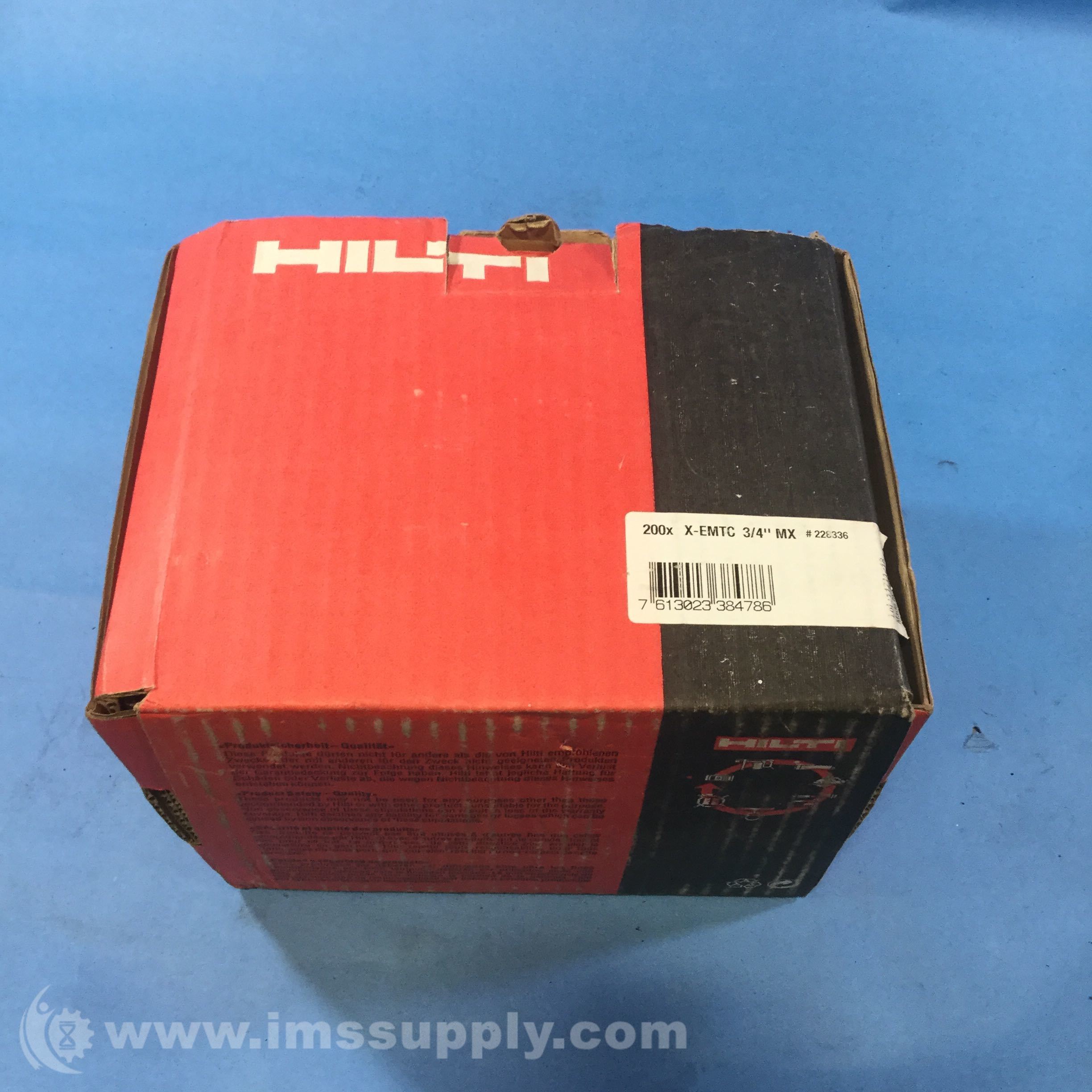 Hilti X-EMTC 3/4 MX Box of 200 Conduit Clips - IMS Supply