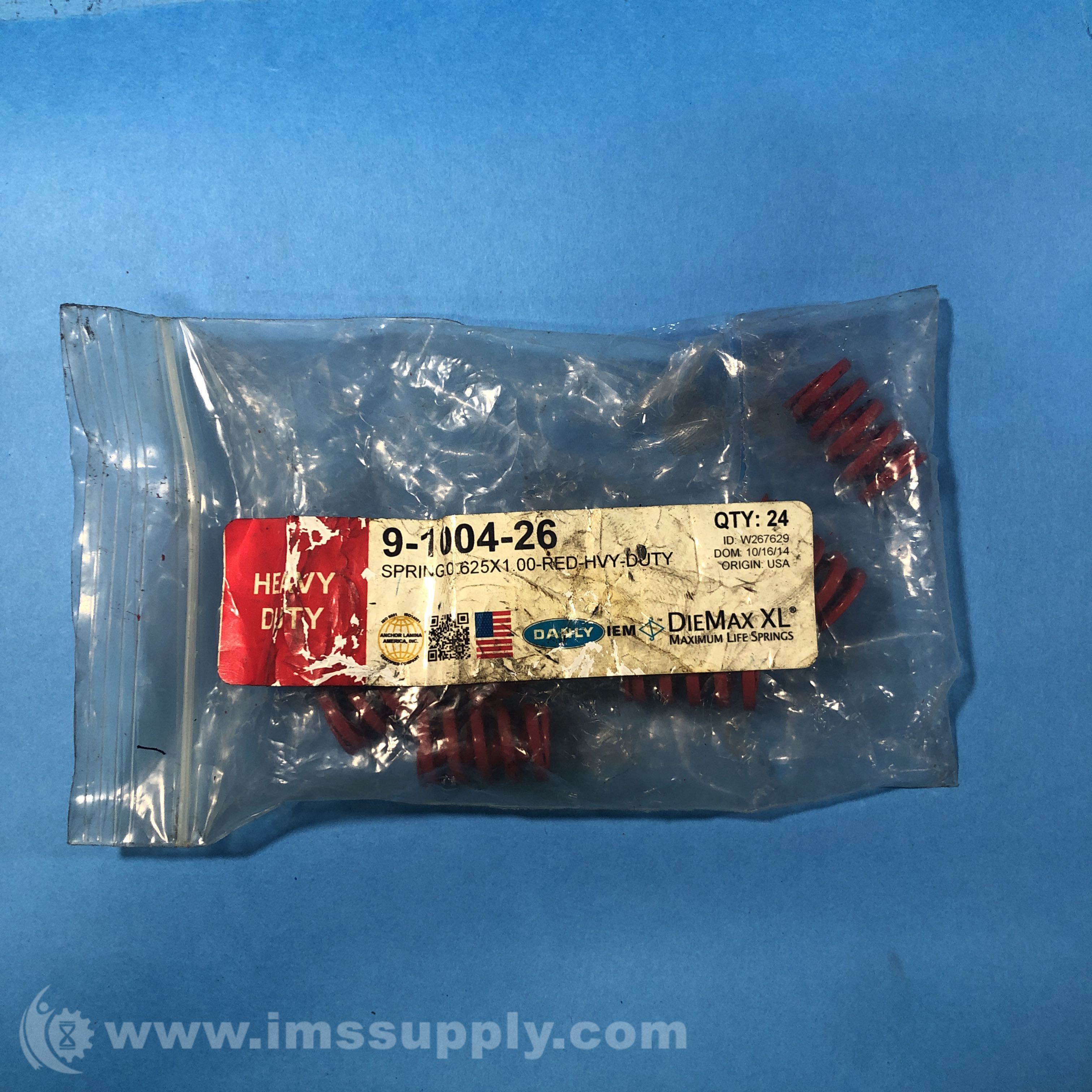 Danly 9-1004-26 0.625 x 1.00 Heavy Duty Die Spring Bag of 24 - IMS Supply