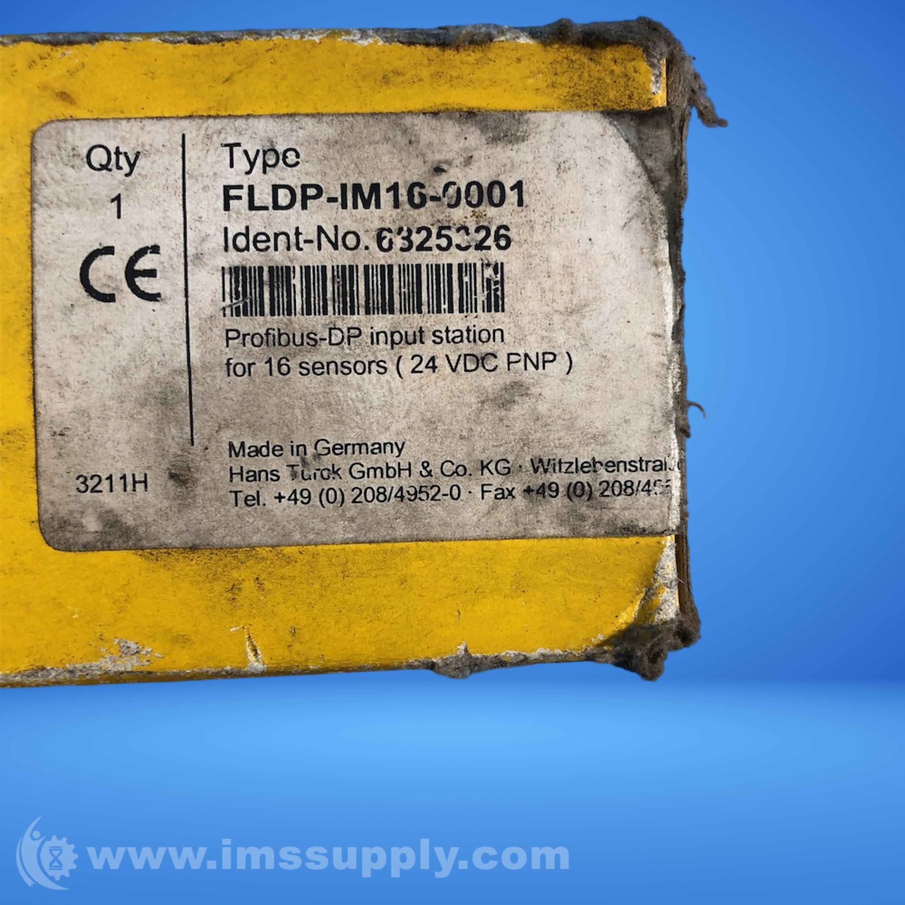 Turck FLDP-IM16-0001 Fieldbus I/O Module, 16 Digital PNP Inputs - IMS ...