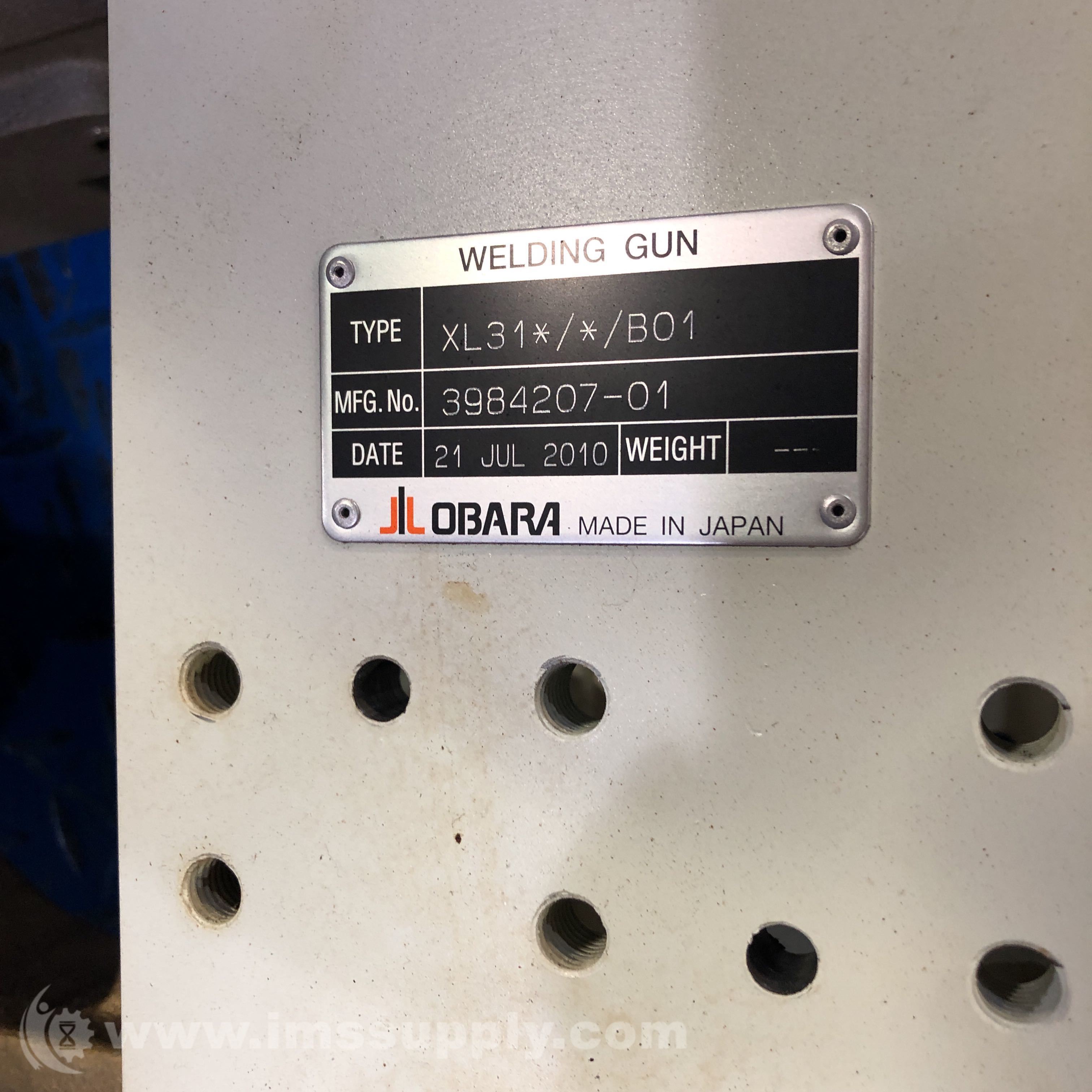 Obara XL31*/*/B01 Welding Gun Body Assembly - IMS Supply