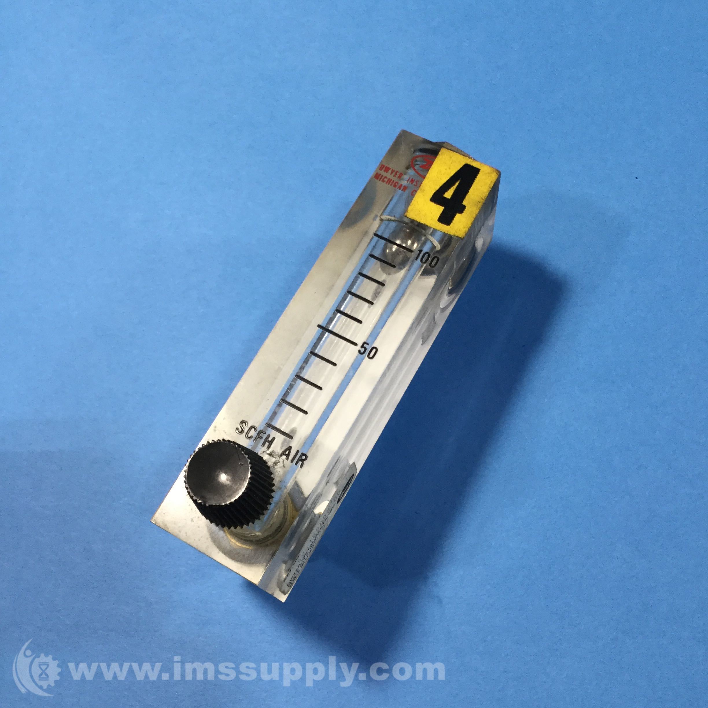 Dwyer SCFH-AIR Flowmeter, 0-100 SCFH - IMS Supply