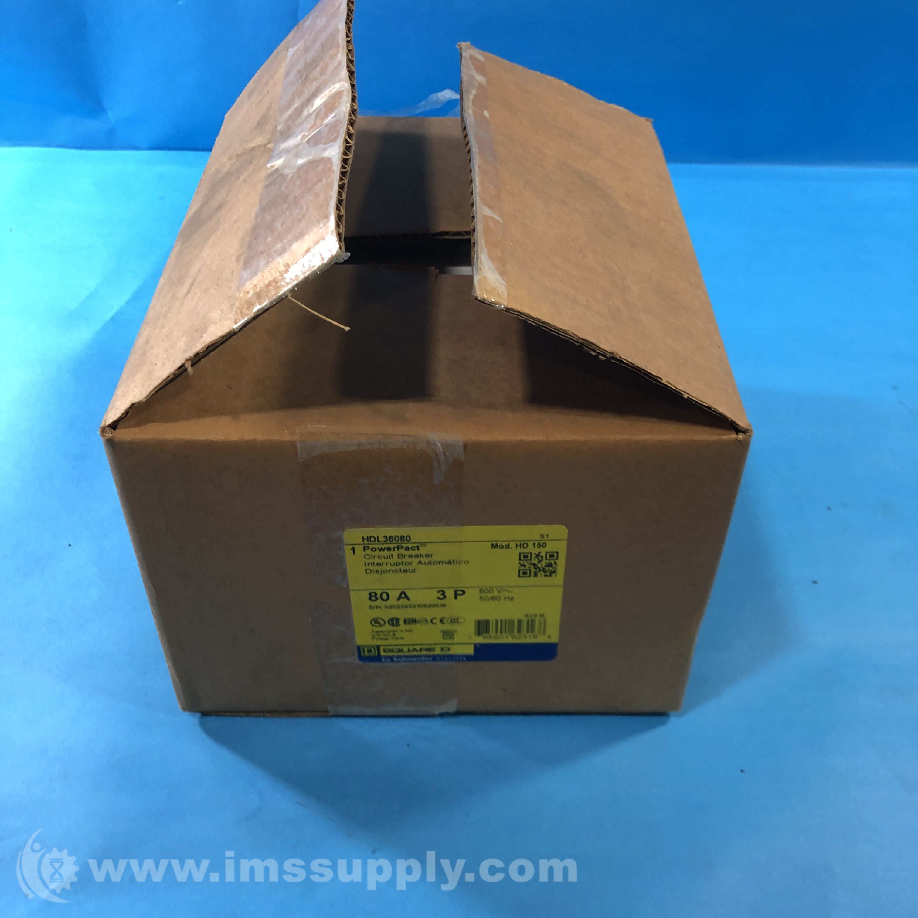 Square D HDL36080 Circuit Breaker, 80 Amp, 3 Pole, 3 Phase - IMS Supply