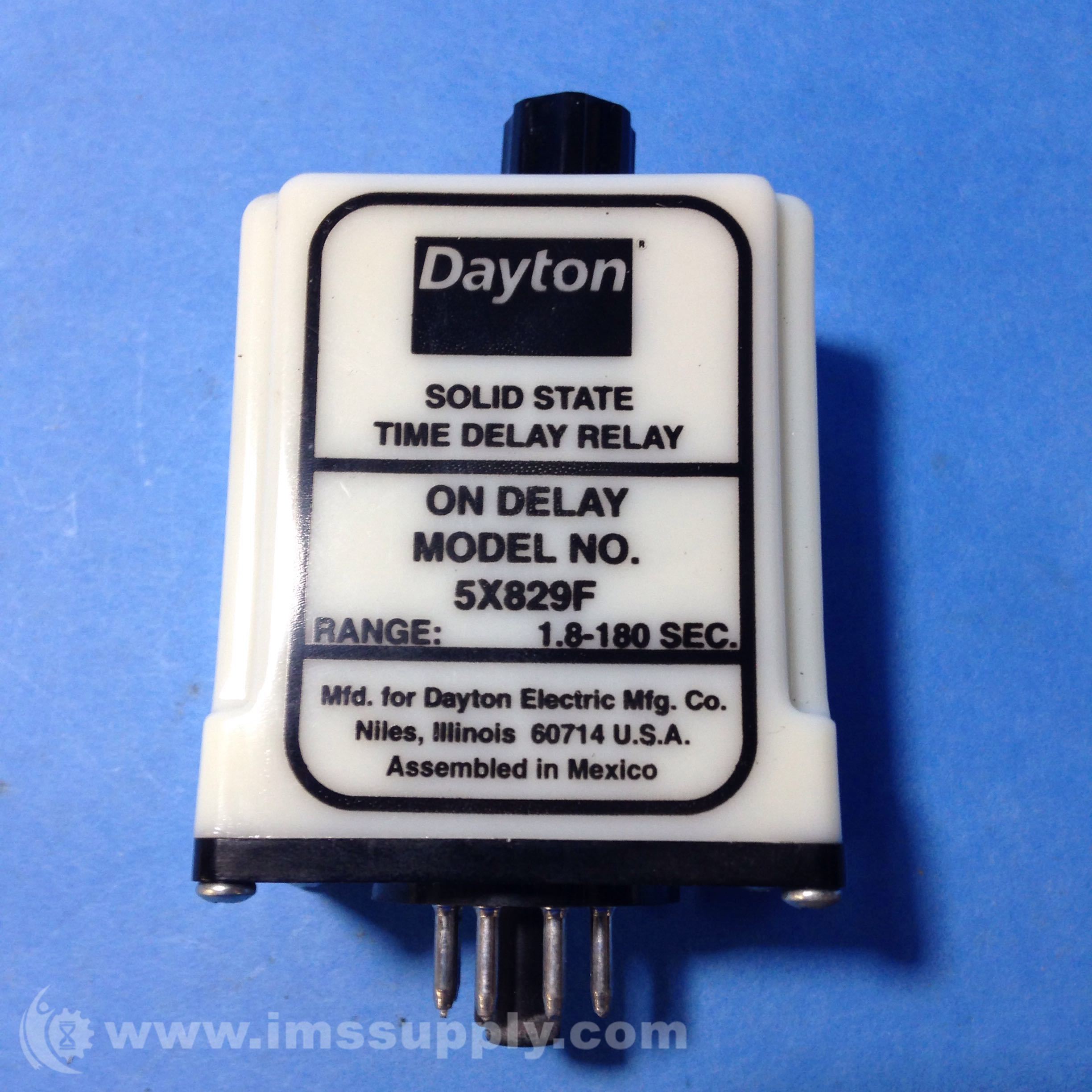 Dayton 5X829F Solid State Time Delay Relay - IMS Supply
