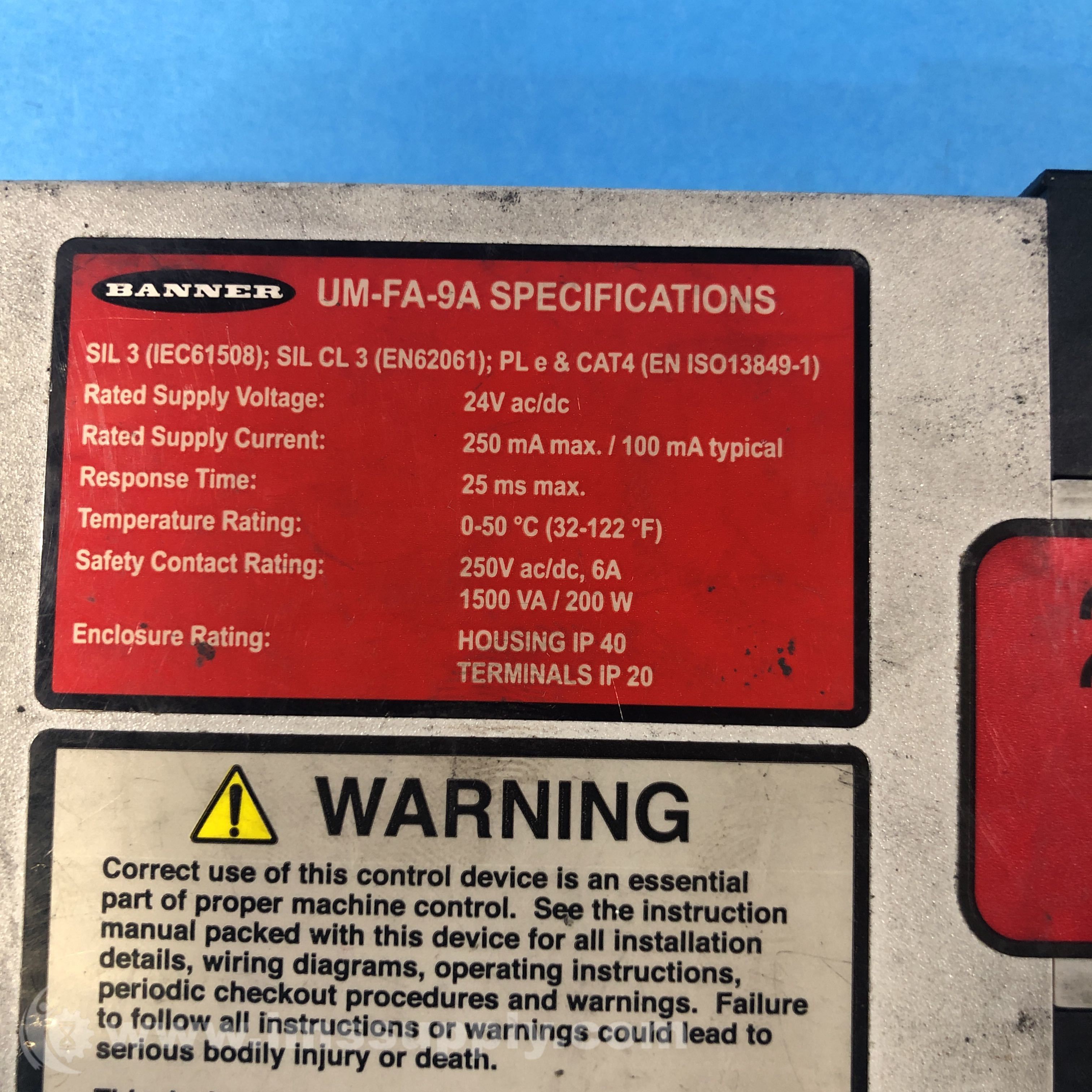 Banner UM-FA-9A Safety Relay Module - IMS Supply