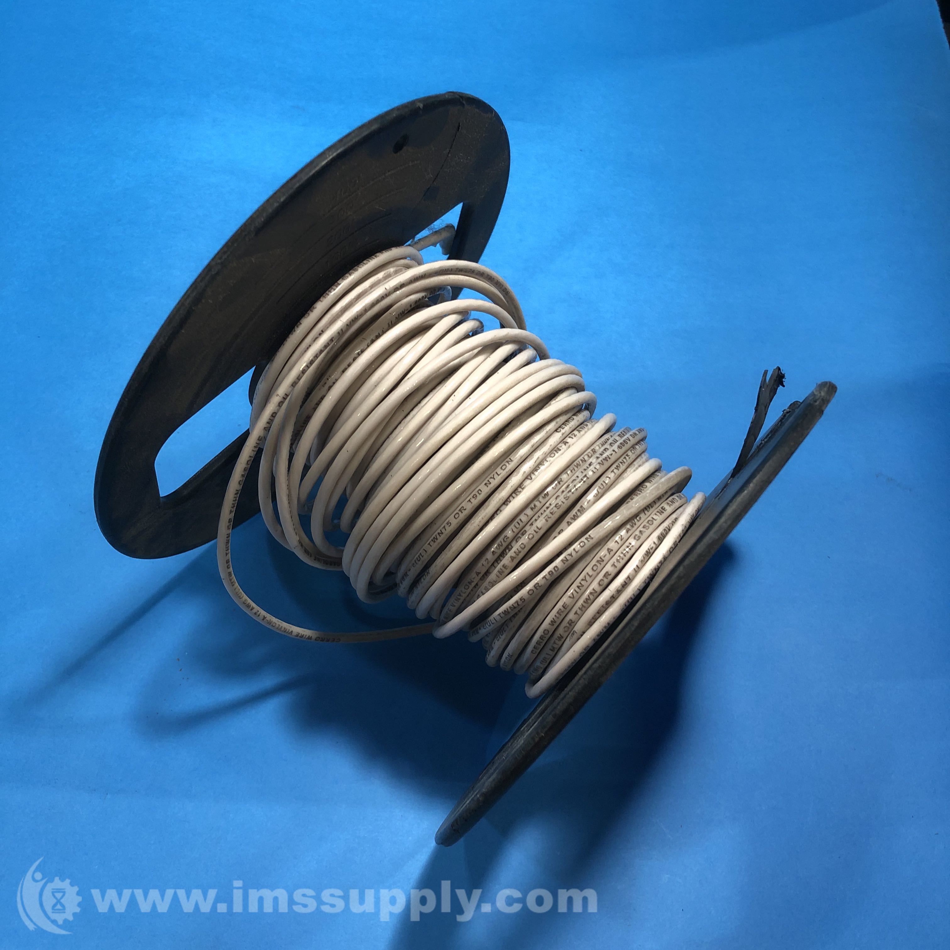 Cerrowire LLC 300 FT White Wire, 12 AWG, TWN75 or T90 Nylon - IMS Supply